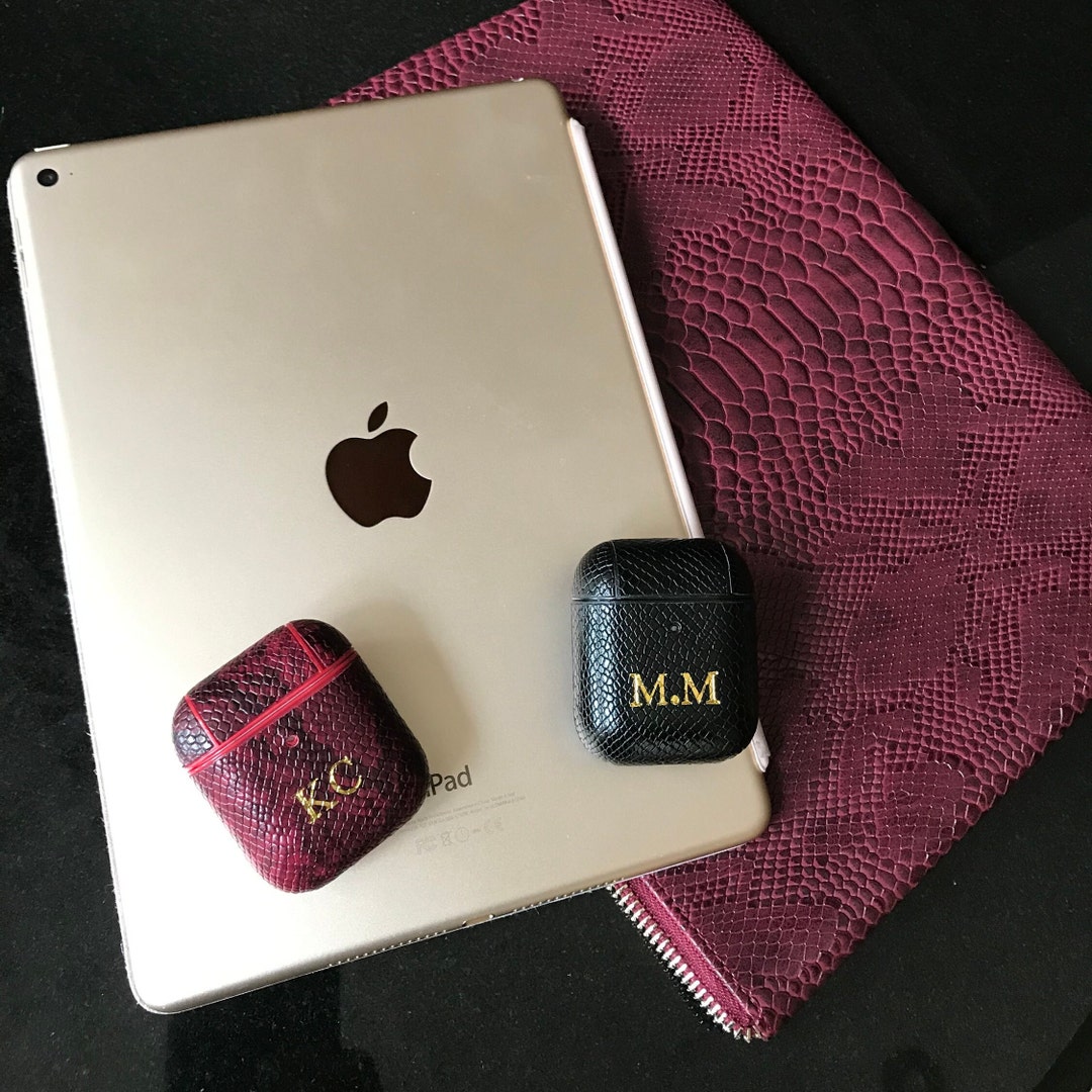 Airpods Pro Case All Sizes Personalized Python PU Leather Monogram ...