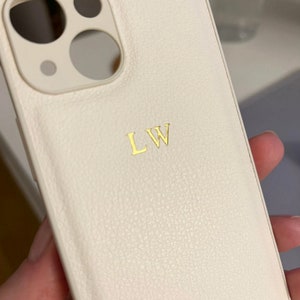 Customized iPhone Case Name Letters Leather Monogram Case for iPhone 13 ...