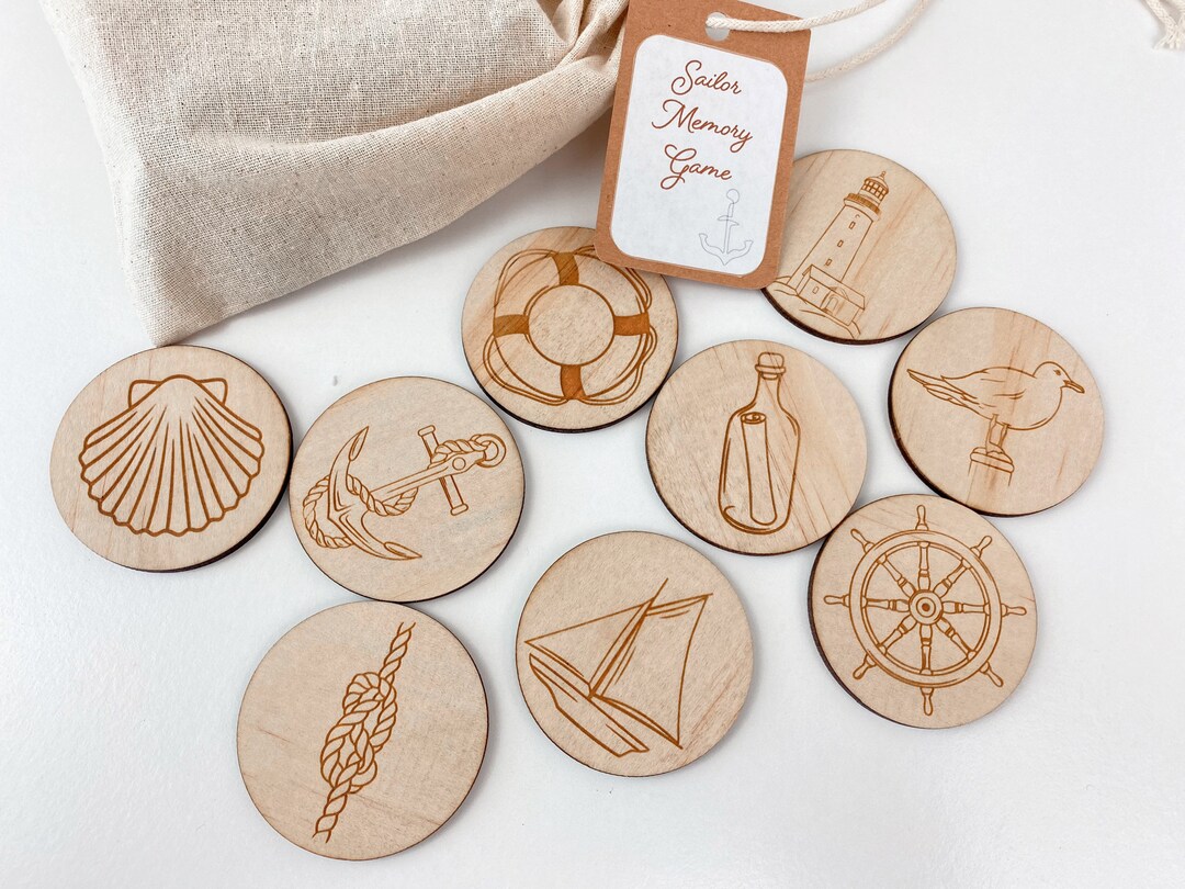 Wooden, Memory Game, Matching Game for Kids, Natural Play, Montessori ...