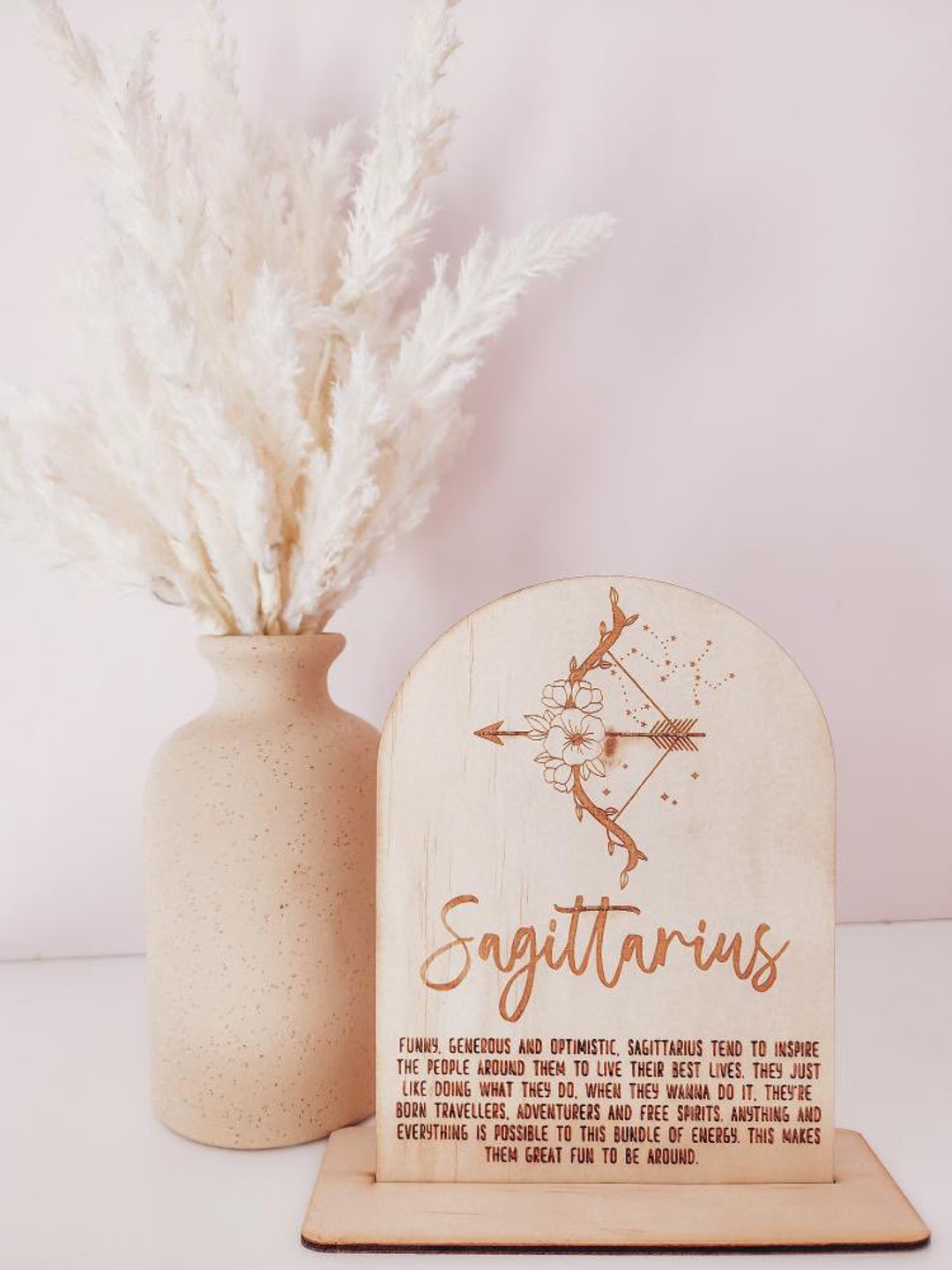 Wooden Zodiac Plaque, Decorative Sign, Star Sign, Gifts for Her ...