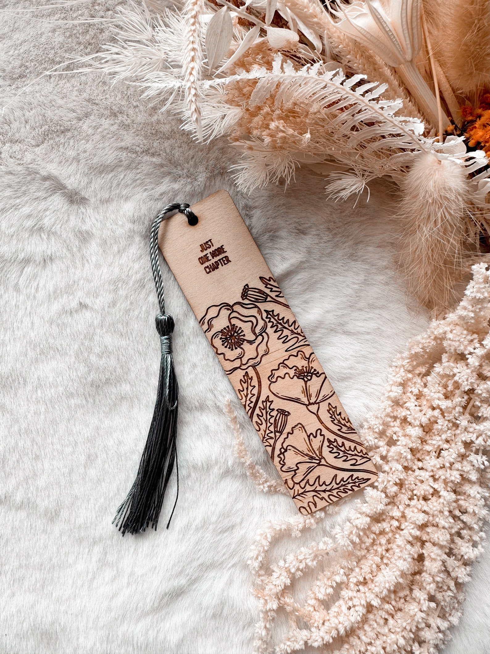 Floral Wooden Engraved Bookmarks, Book Lovers, Gifts for Her, Birthday ...