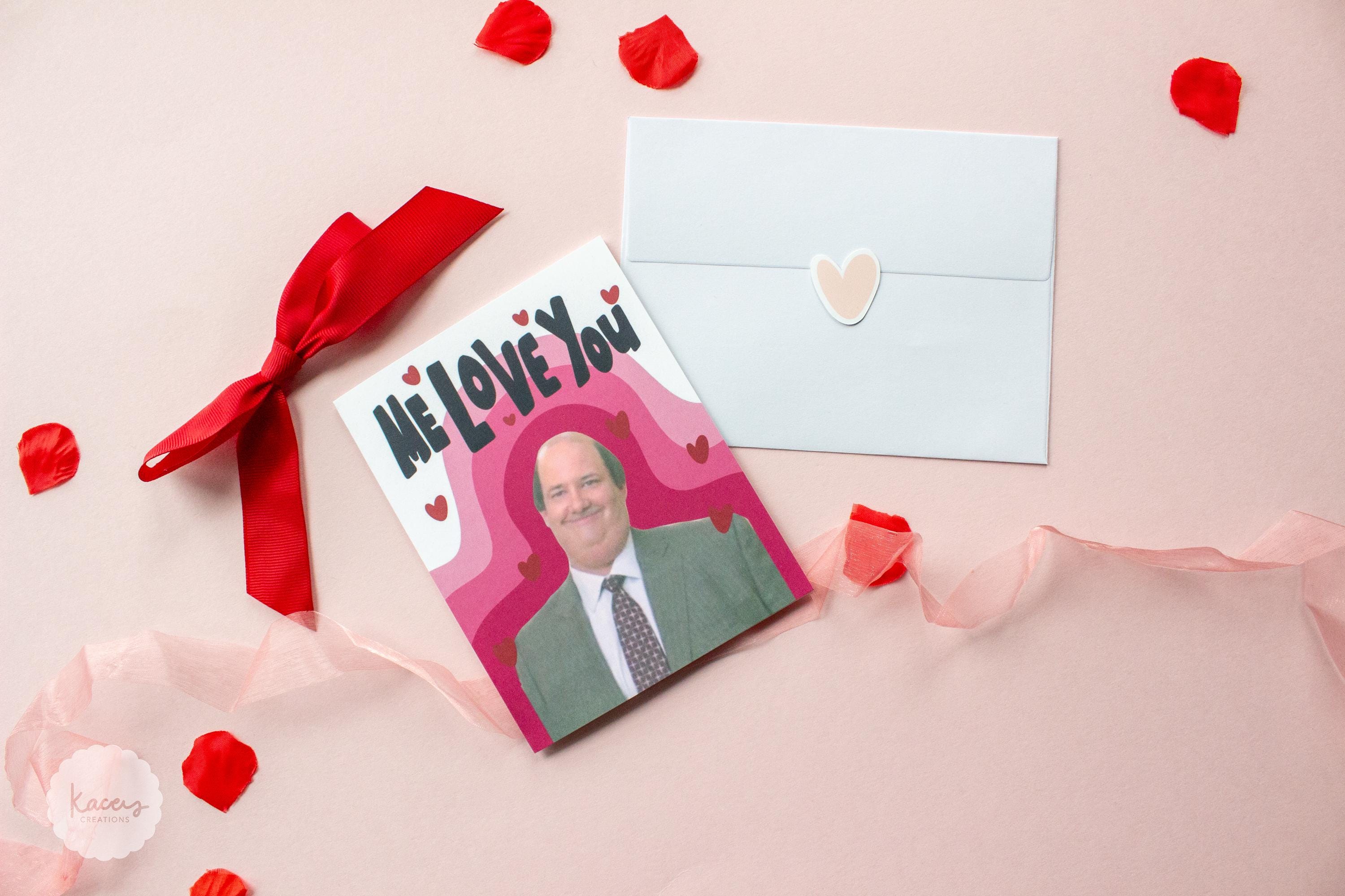 Kevin Malone 'the Office' Valentine's Day Card: 'few Word Do Trick' - Etsy