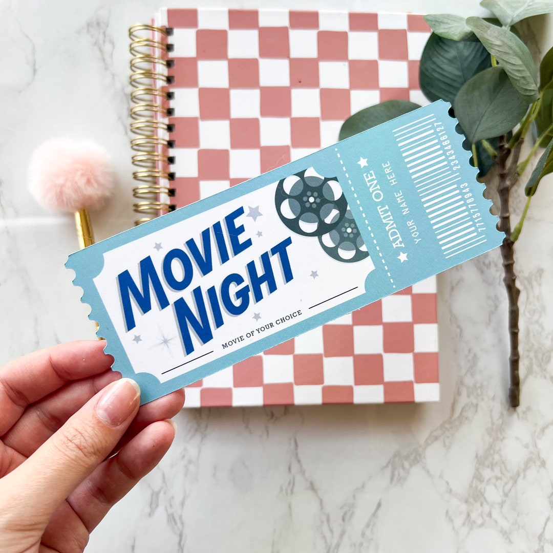 Personalized Movie Night Gift Ticket: Cinema Date Night Reveal - Etsy