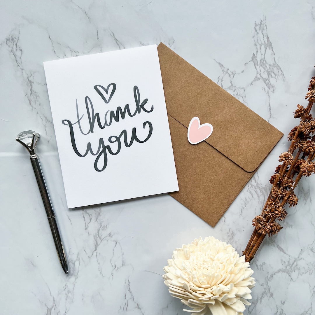 Handwritten Thank You Card | Wedding Thank You Cards | - A2 Sized ...