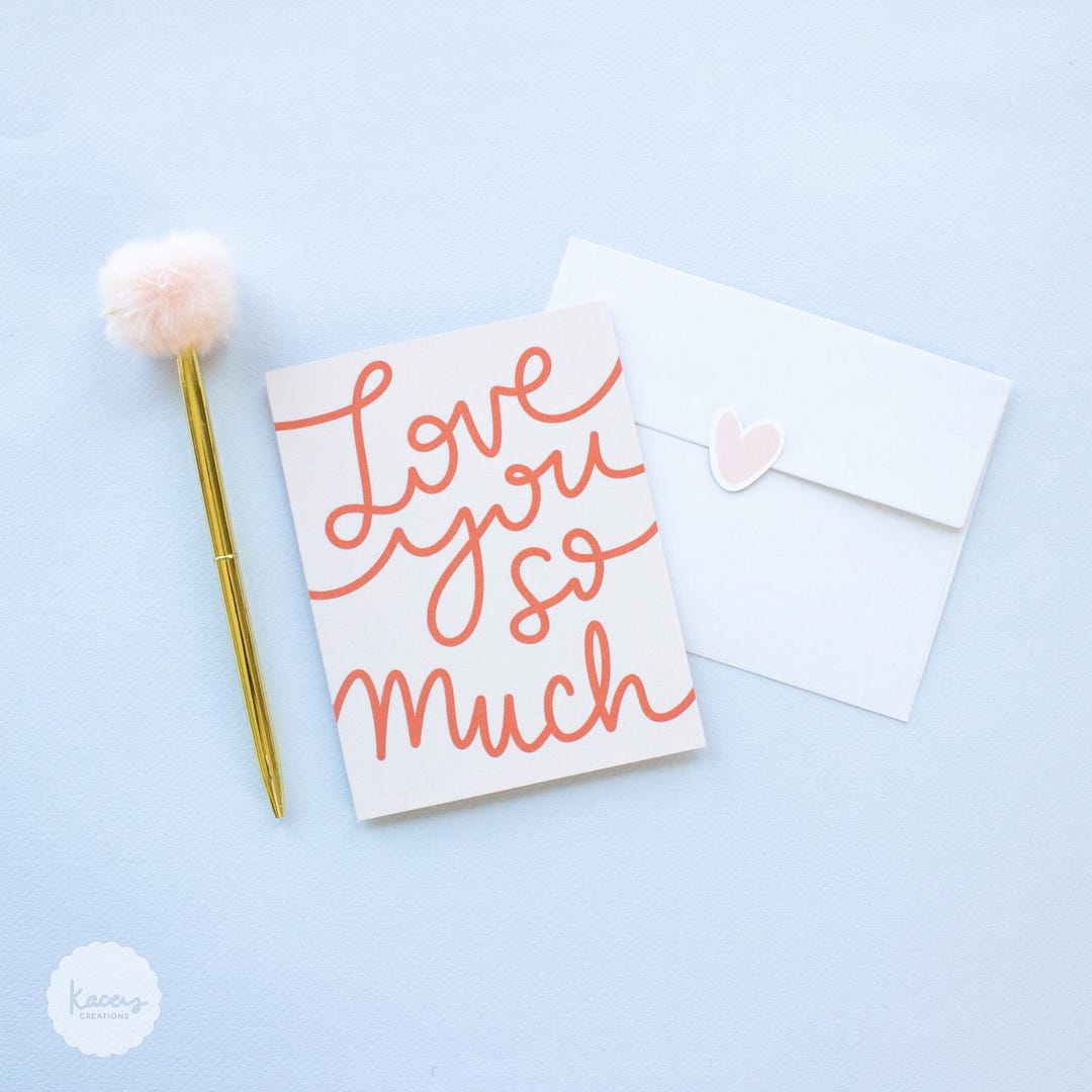 Love You so Much Card | Significant Other | Card Boyfriend | Card ...