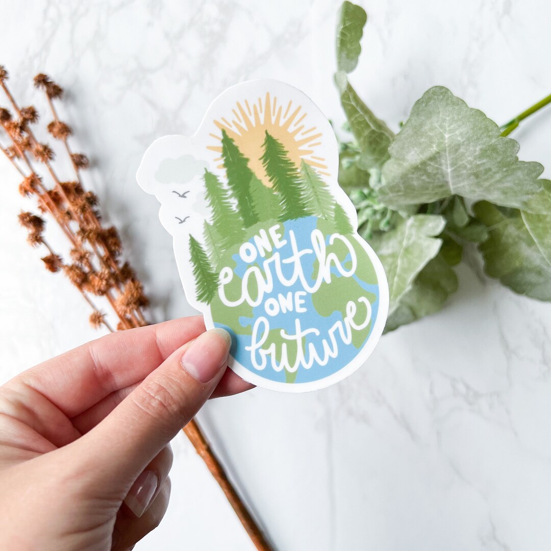 One Earth One Future Sticker | Glossy Vinyl Decal - Etsy