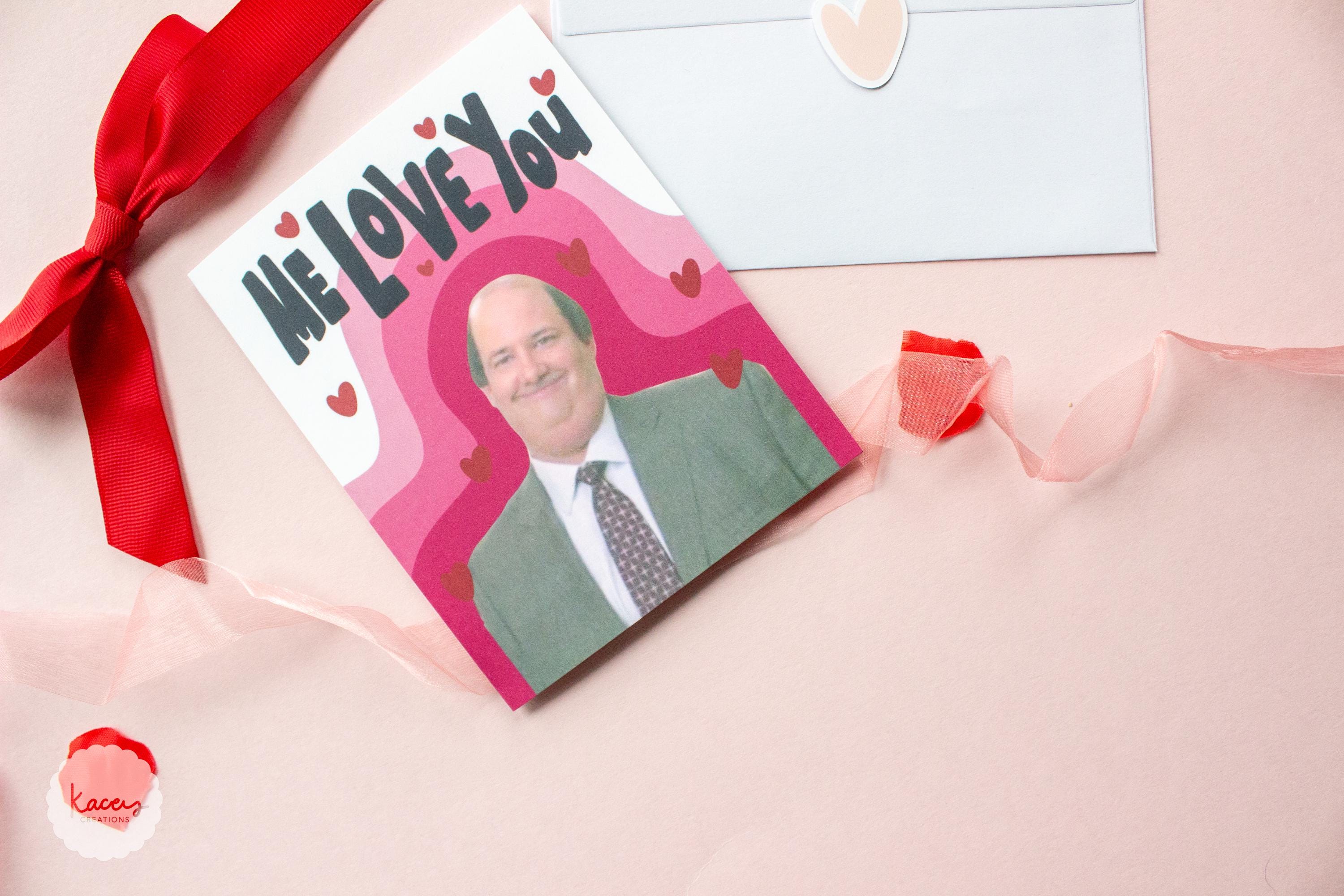 Kevin Malone 'the Office' Valentine's Day Card: 'few Word Do Trick' - Etsy