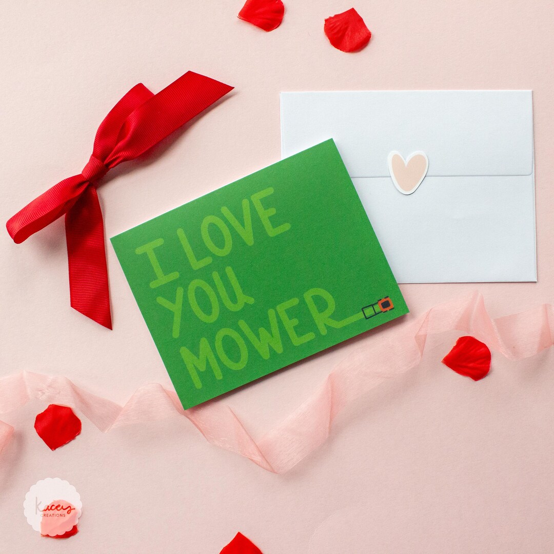 I Love You Mower Card: Funny Anniversary Pun Gift - Etsy