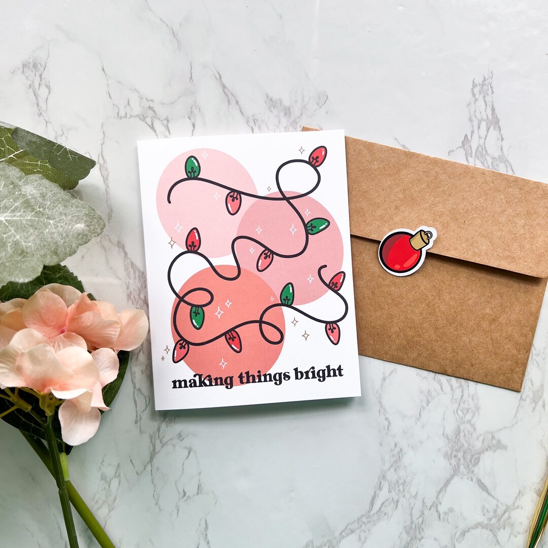 Making Things Bright Happy Holidays Merry Christmas Modern/retro ...