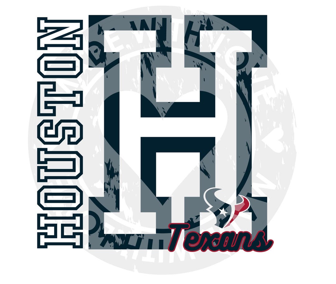 Texan H PNG Houston Football Design Simple and Cute Varsity Letters - Etsy