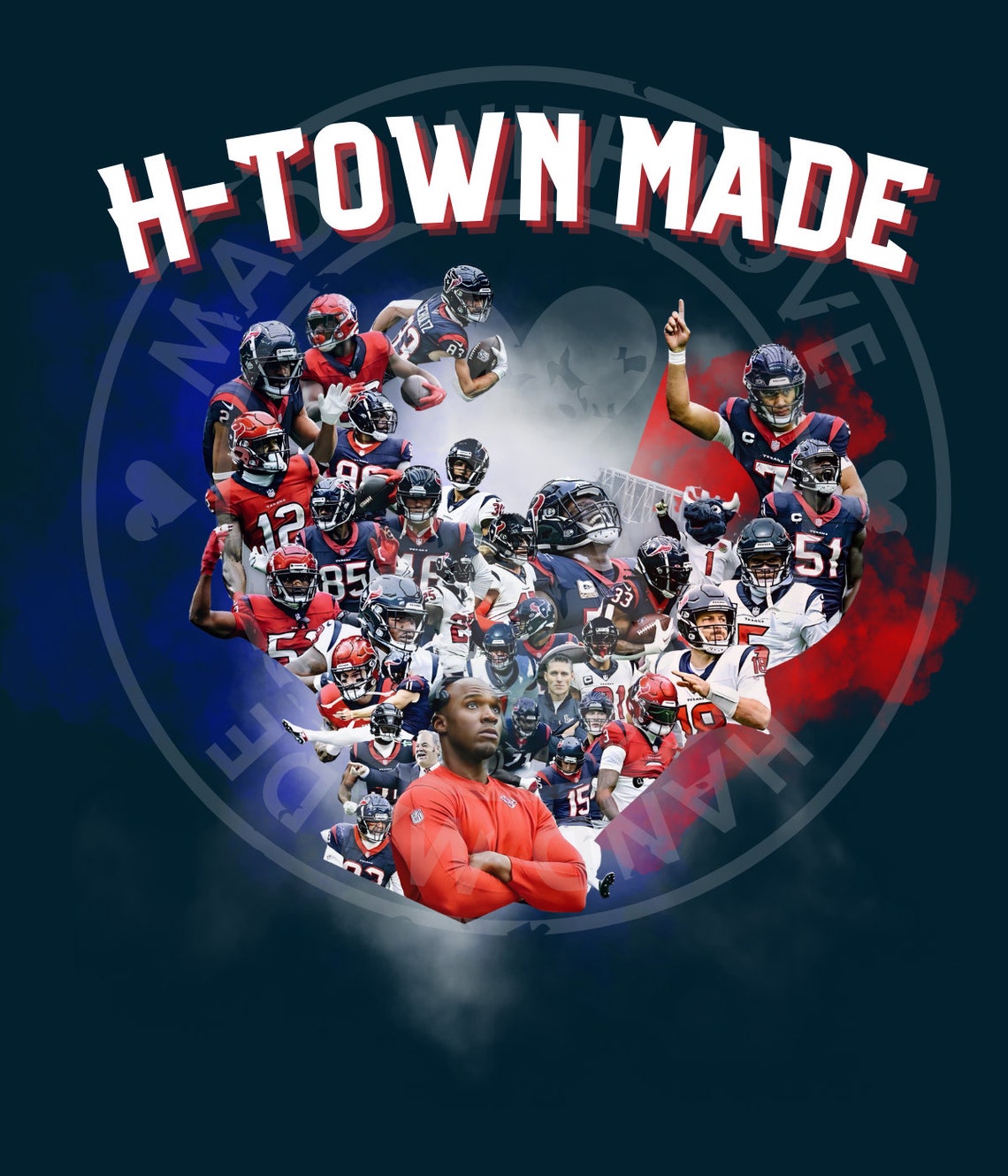 Texans PNG Instant Download Houston Stroud Blue Red Htown Made - Etsy