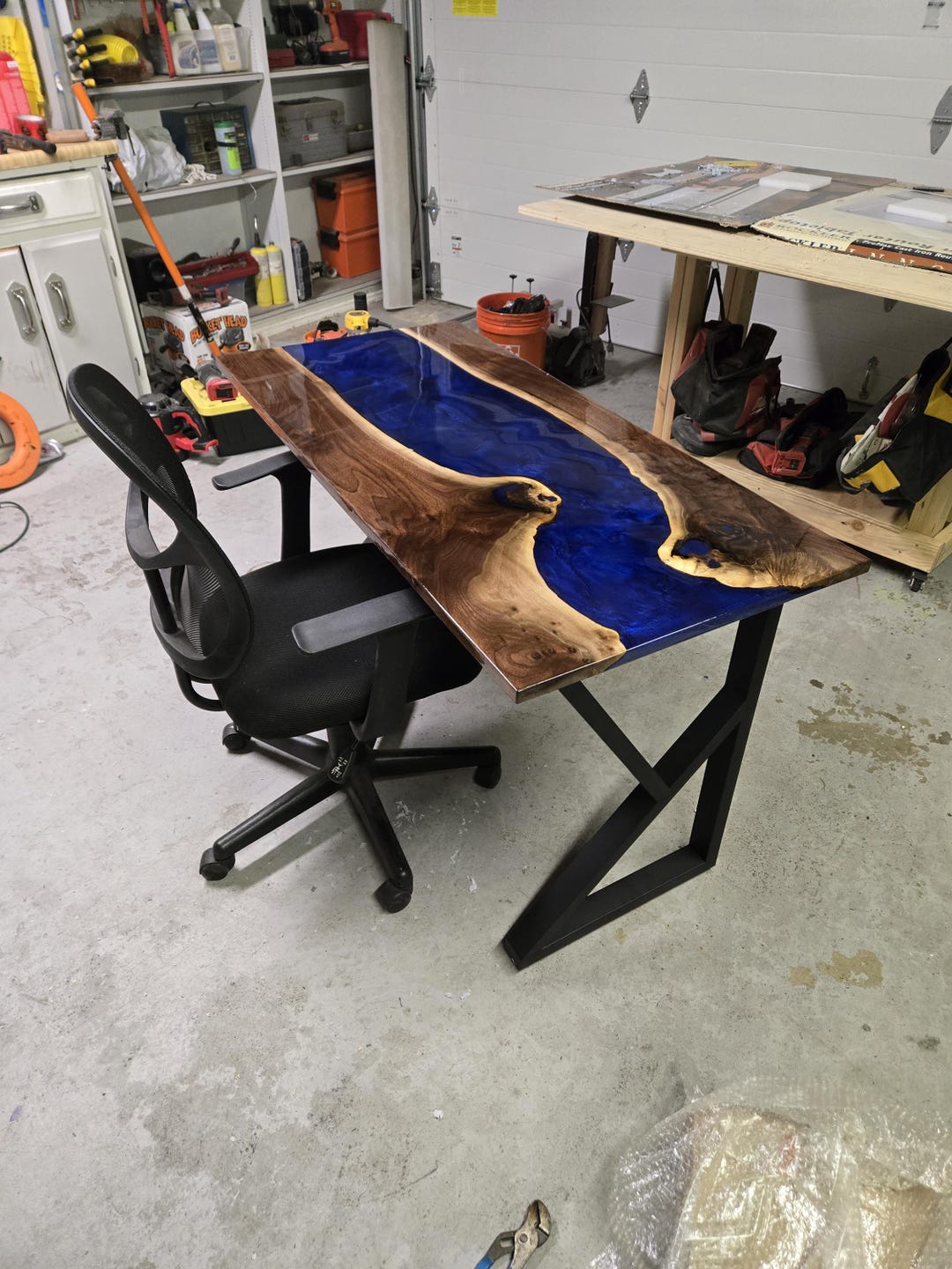 Epoxy River Desk - Etsy