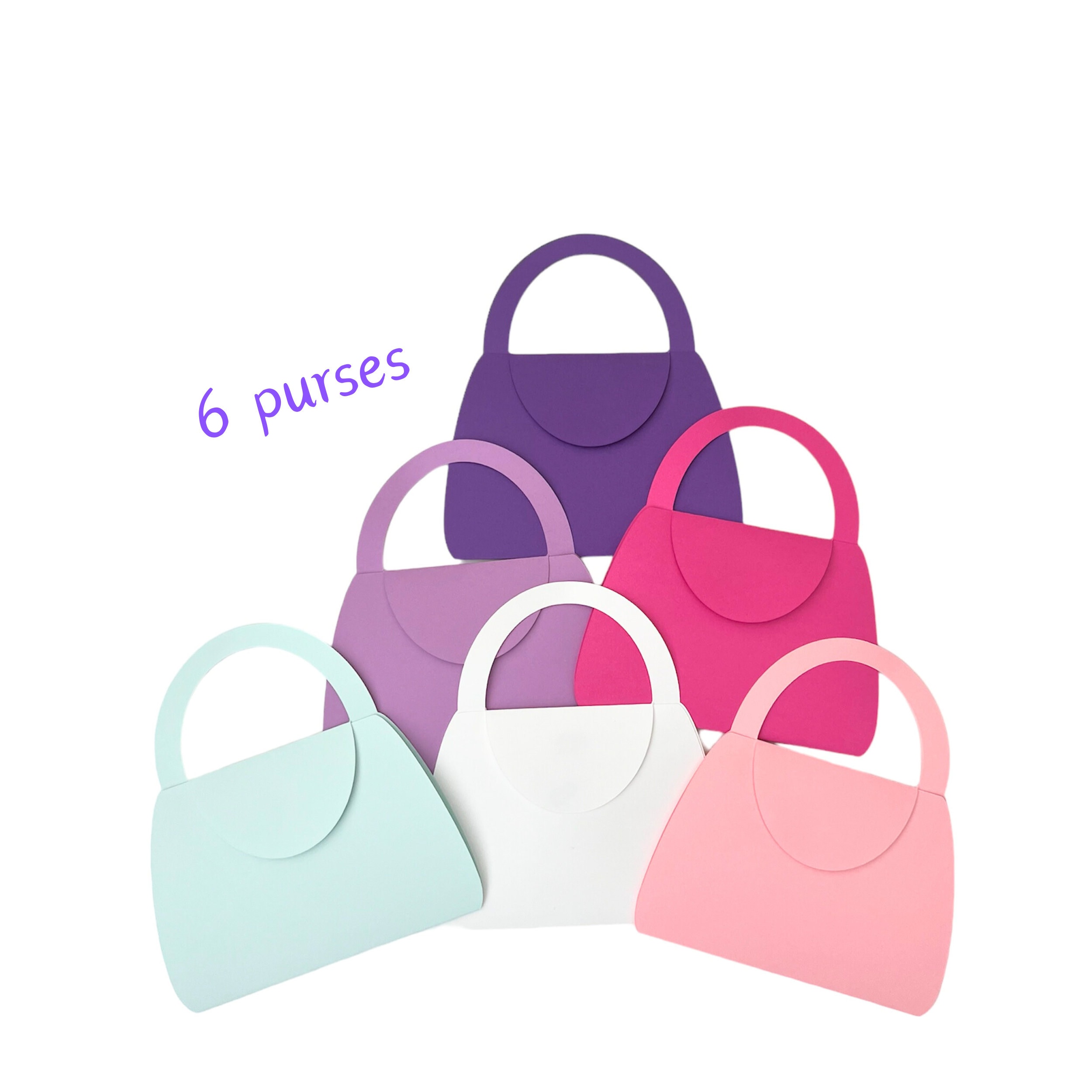 6-pack Paper Purses for Mother's Day, Easy Paper Purse Party Craft ...