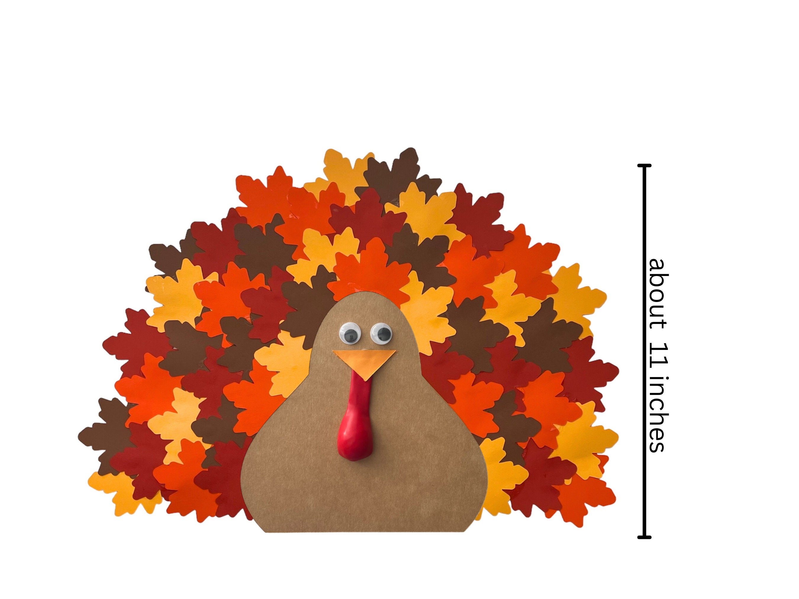 12 Bulk Classroom Fall Thanksgiving Turkey Craft Kids Fall Leaf Craft ...