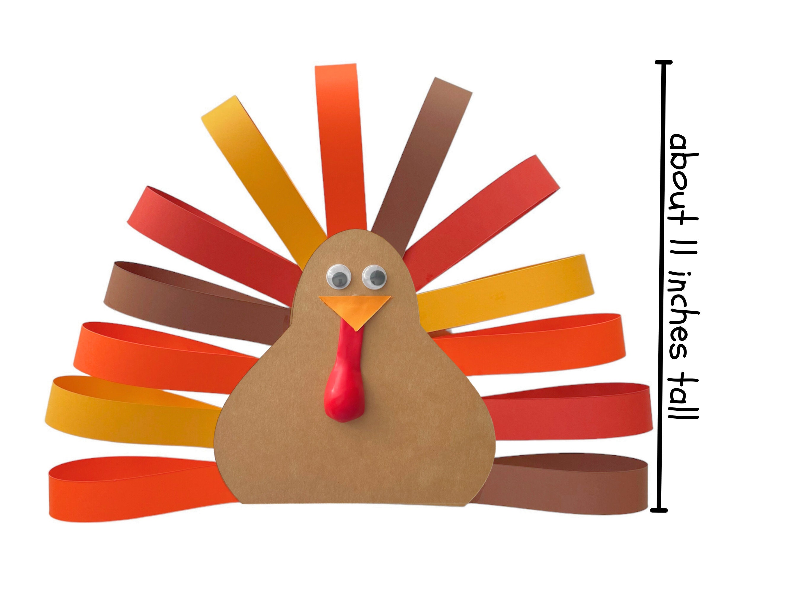 Bulk Fall Craft Turkey Kid Fall Classroom Craft Thanksgiving Turkey ...