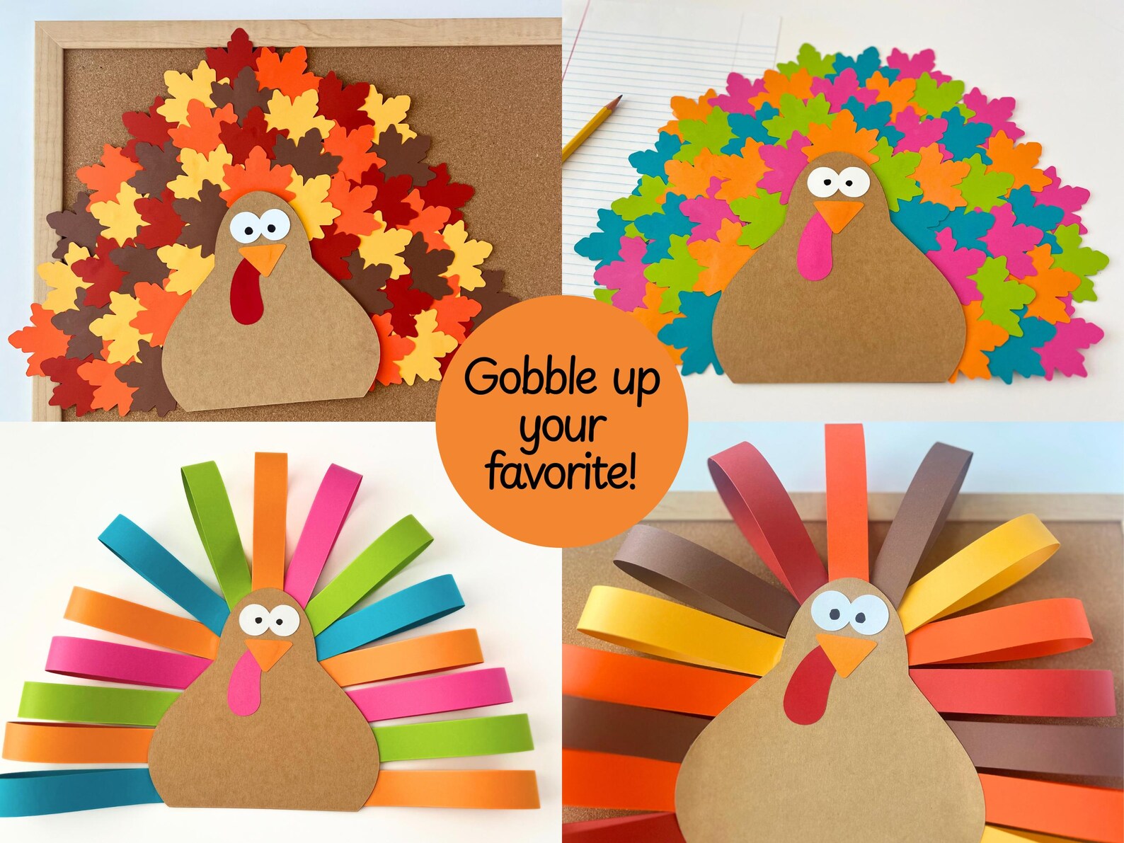 Bulk Fall Craft Turkey Kids Bright Fall Leaf Classroom Art for Fall ...