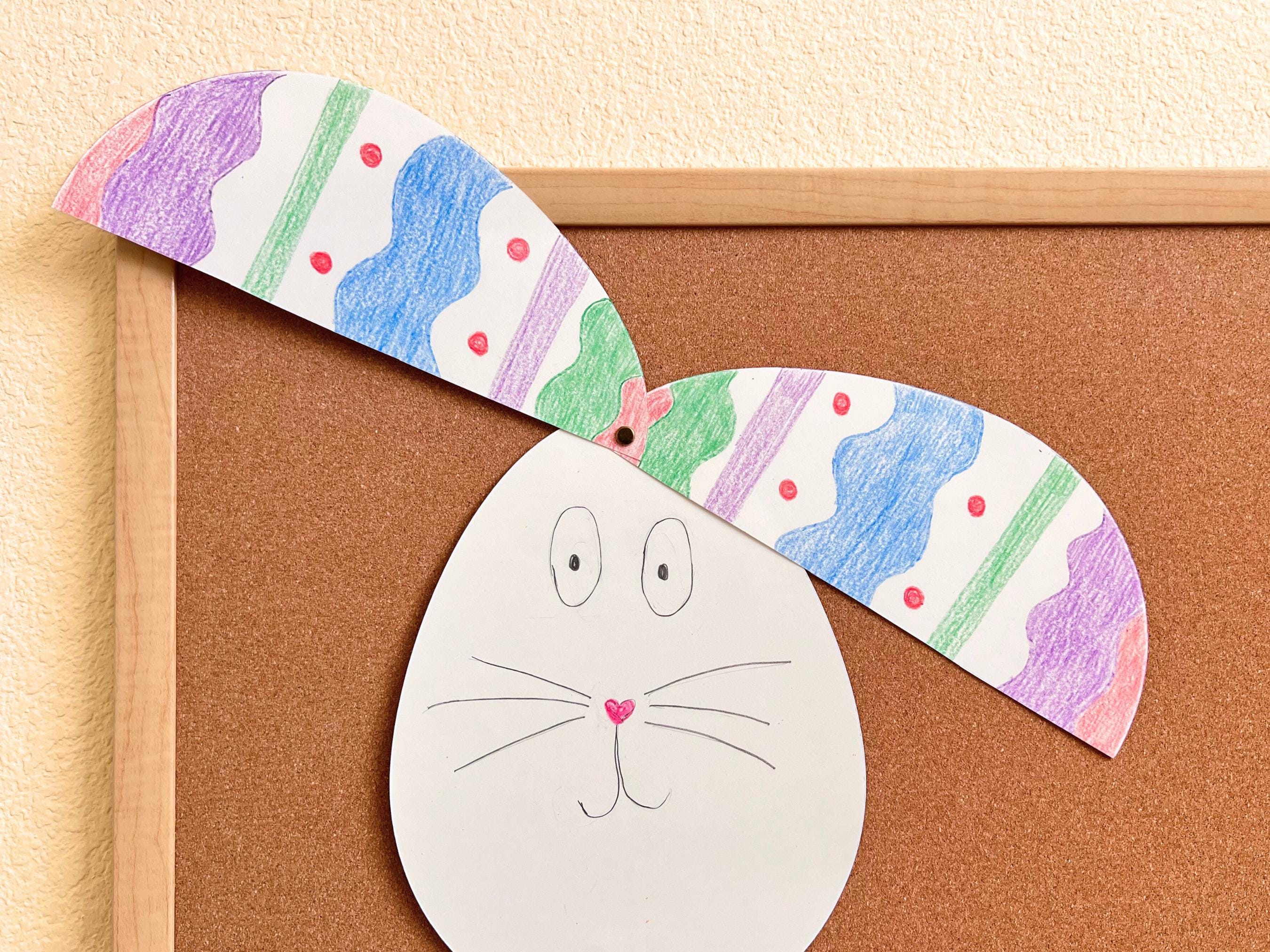Kids Craft Bunny Coloring Activity Easter Egg Craft Kids Easy Spring ...