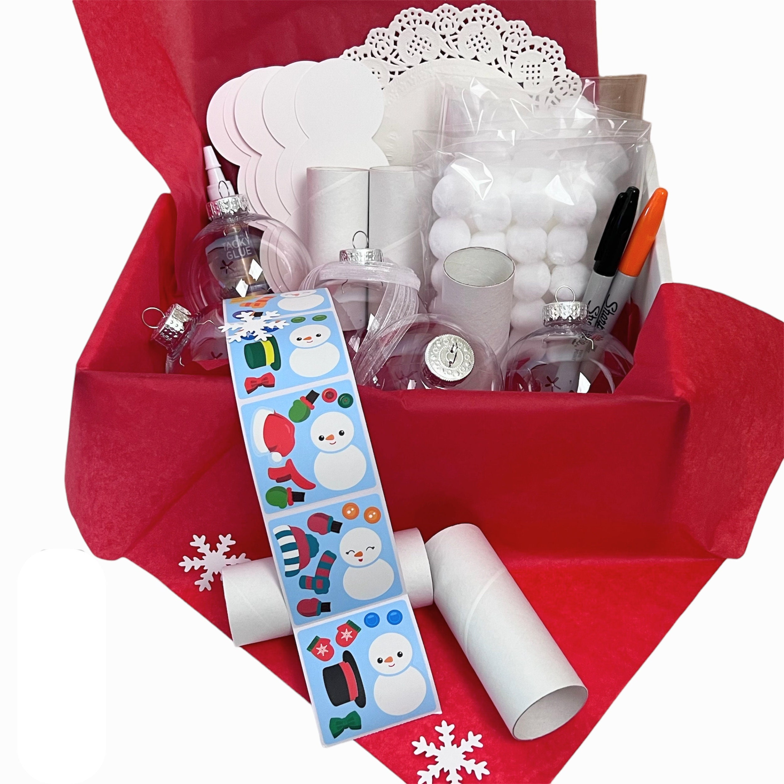 Easy Winter Snowman Craft Box for Busy Families, Christmas Craft With ...