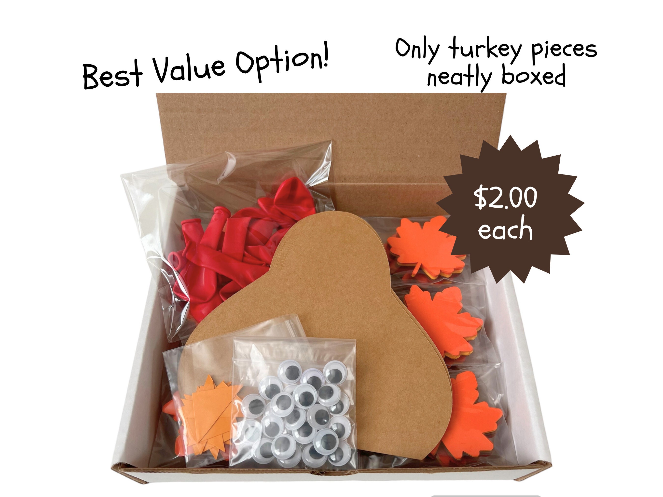 12 Bulk Classroom Fall Thanksgiving Turkey Craft Kids Fall Leaf Craft ...
