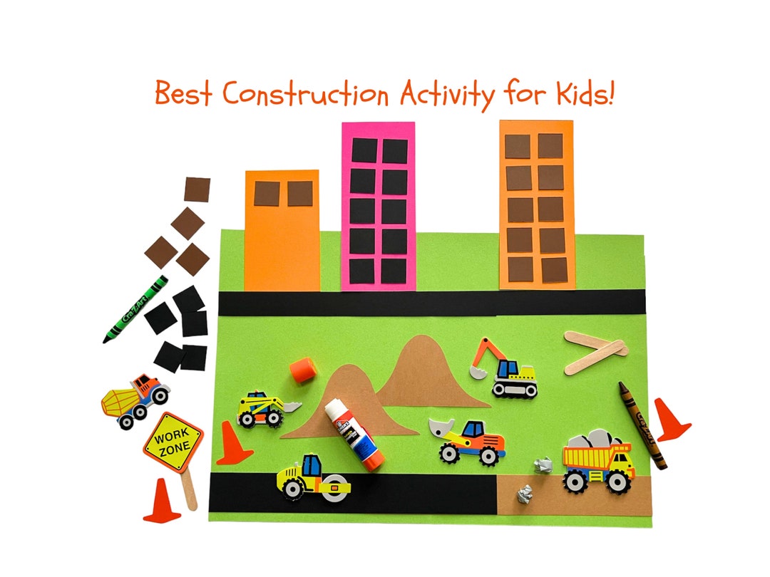 Construction Craft Kids Summer Gift Box Kid Construction Activity for ...