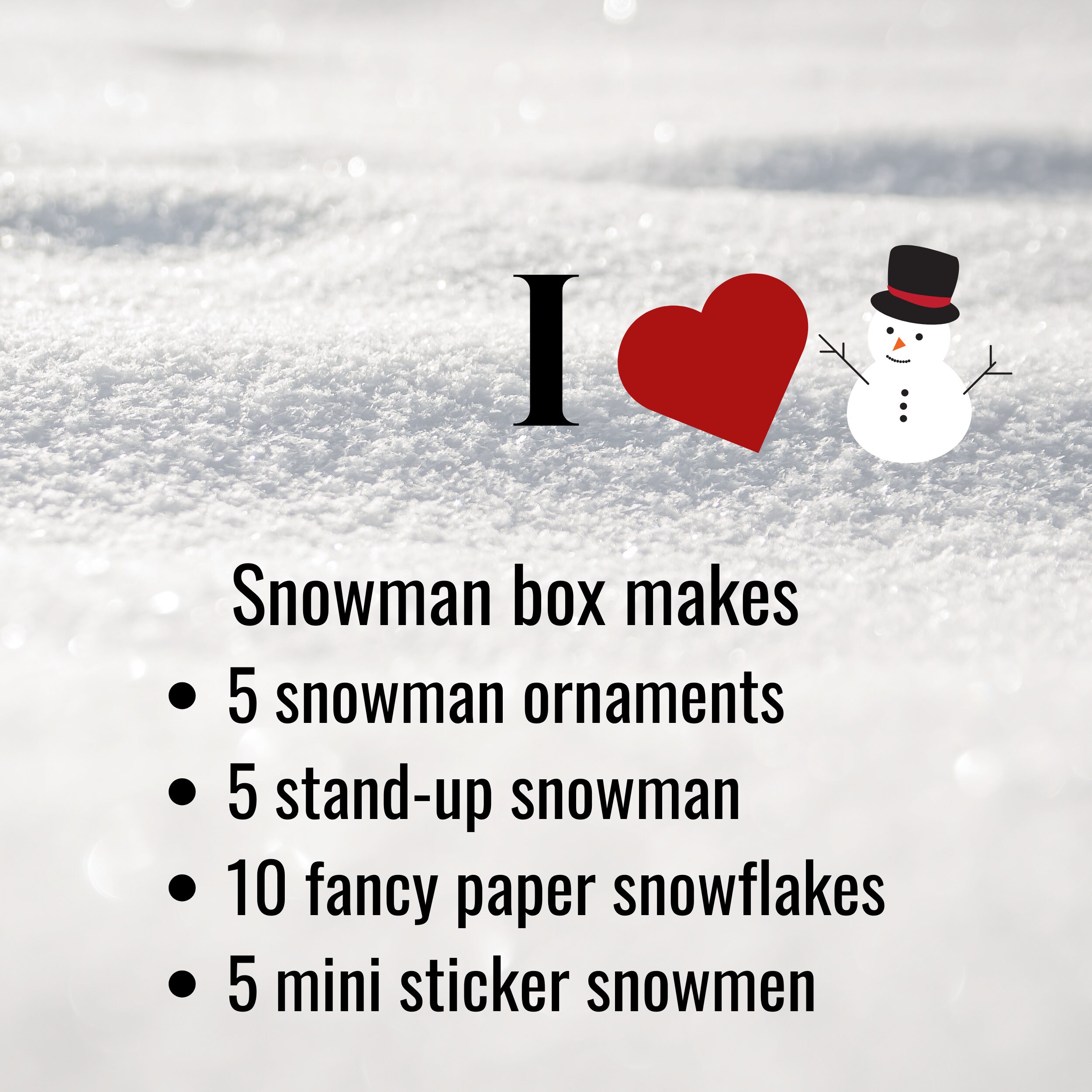 Easy Winter Snowman Craft Box for Busy Families, Christmas Craft With ...