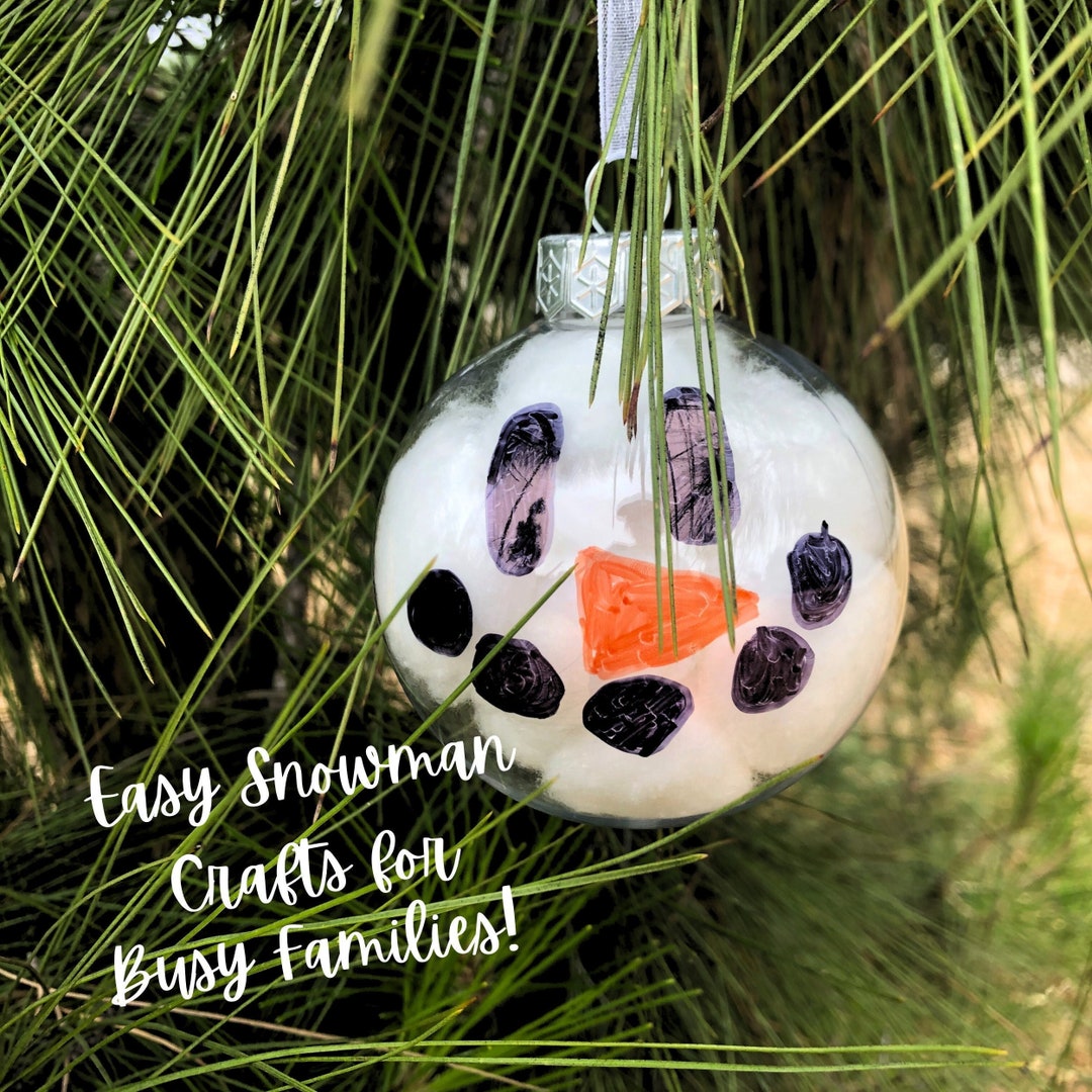 Easy Winter Snowman Craft Box for Busy Families, Christmas Craft With ...