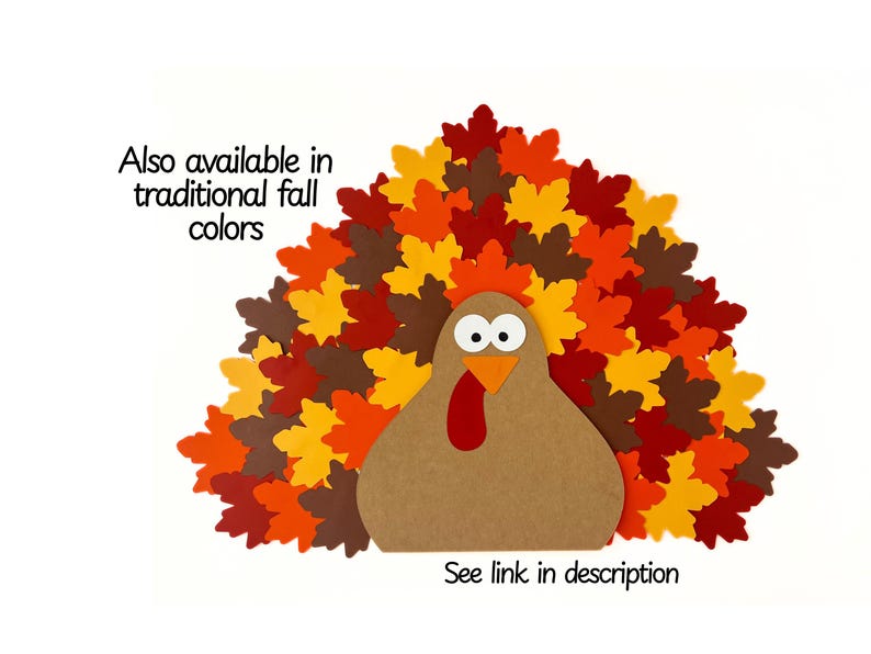 Bulk Fall Craft Turkey Kids Bright Fall Leaf Classroom Art for Fall ...