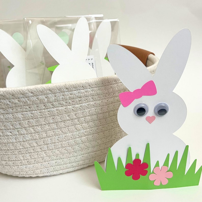 Bunny Craft Kids Easter Party Favor Spring Goodie Bag Easter Basket ...