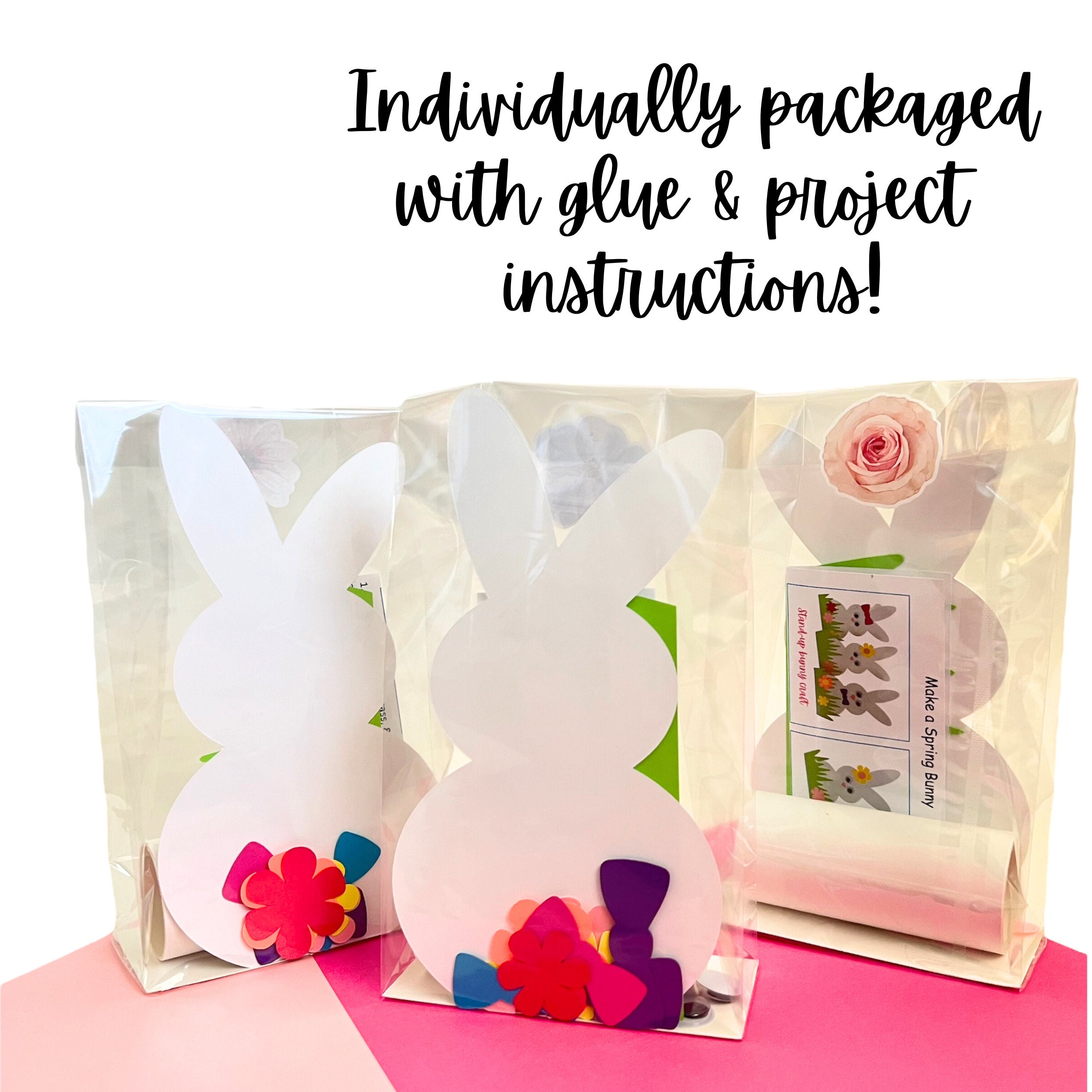 Bunny Craft Kids Easter Party Favor Spring Goodie Bag Easter Basket ...