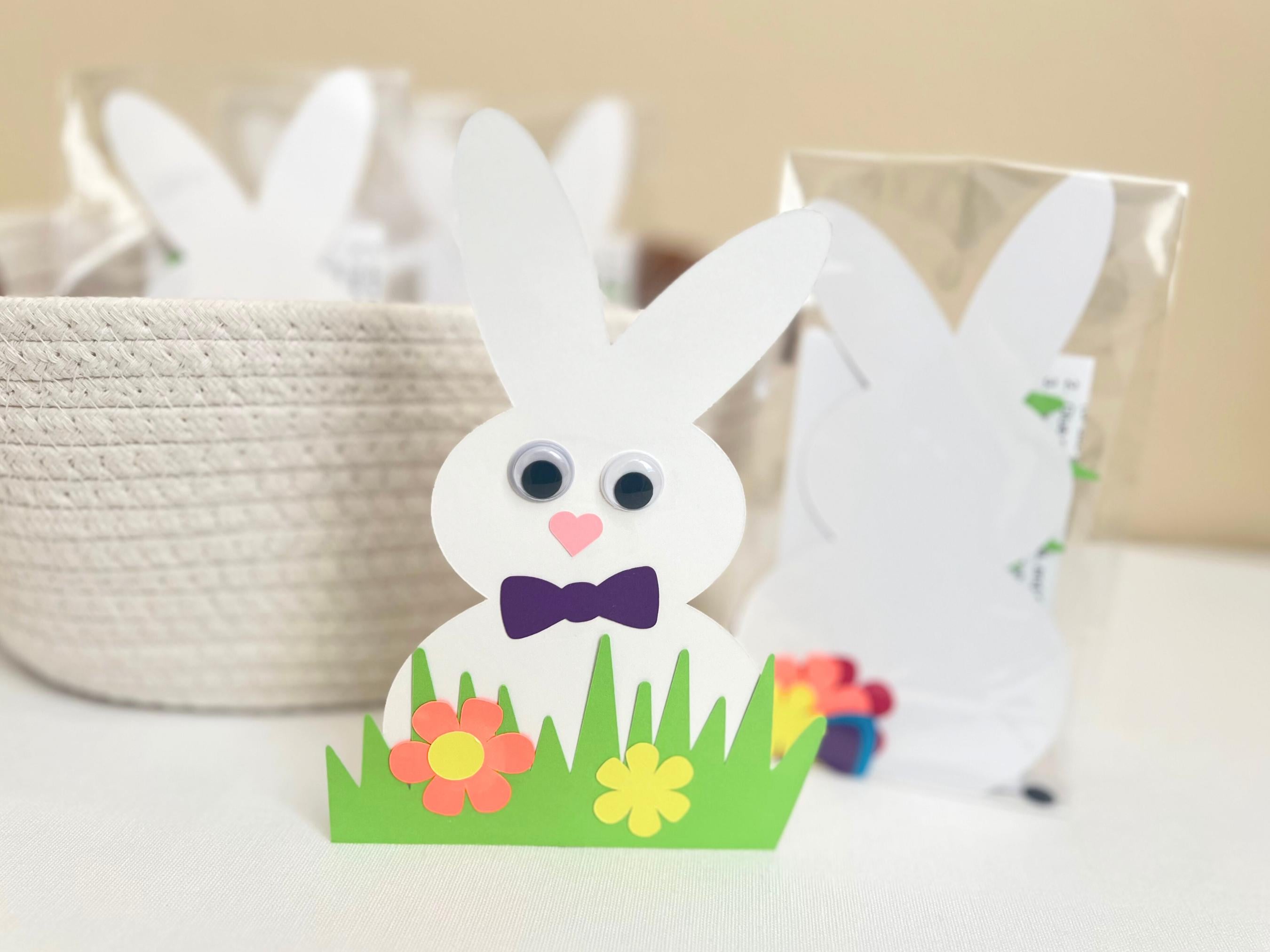 Bunny Craft Kids Easter Party Favor Spring Goodie Bag Easter Basket ...