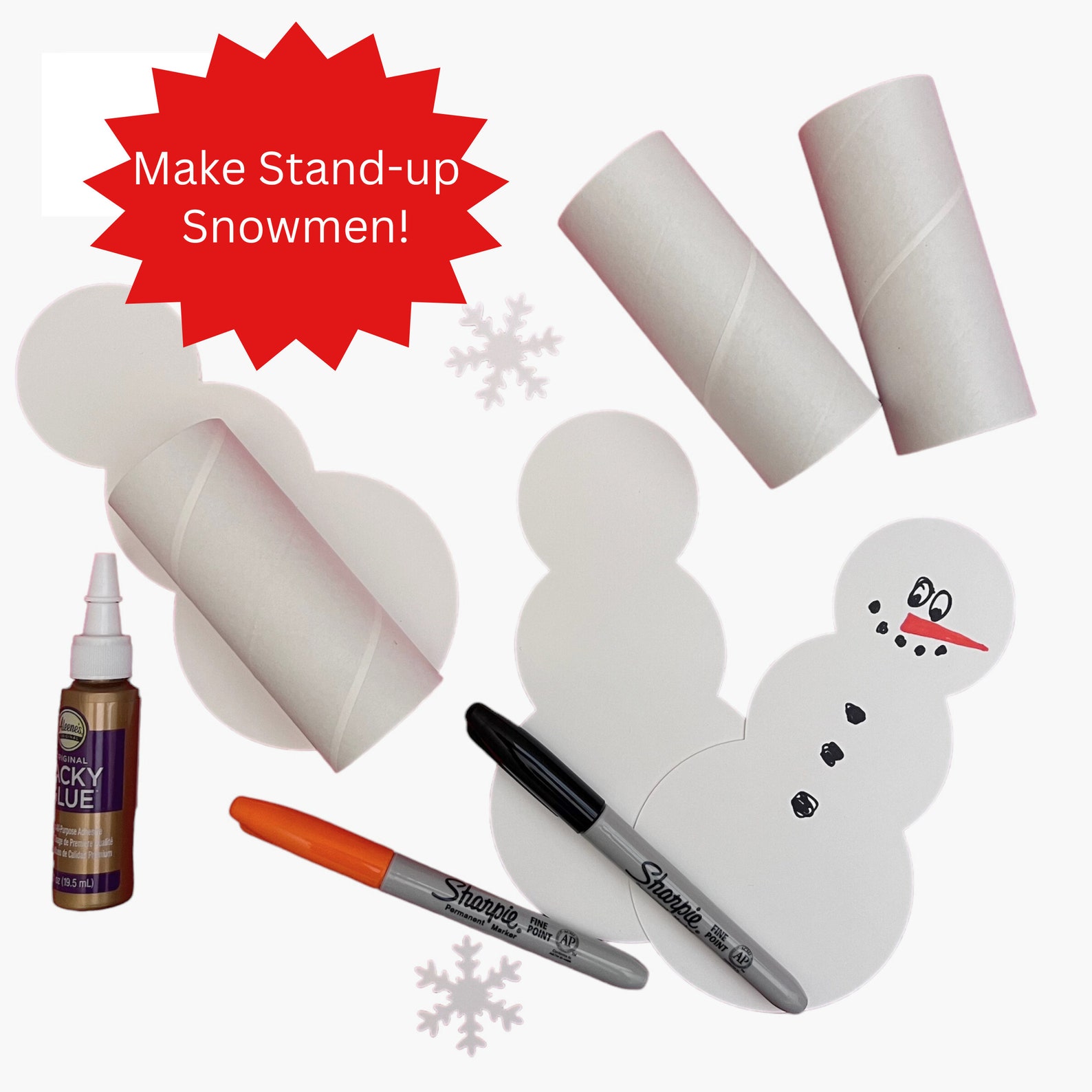 Easy Winter Snowman Craft Box for Busy Families, Christmas Craft With ...