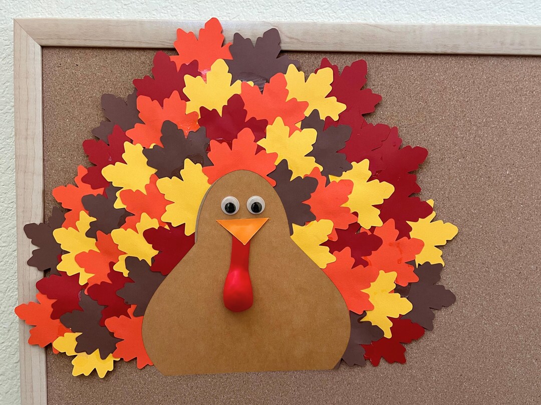 Bulk Fall Craft Turkey Kids Fall Leaf Classroom Art Fall Bulletin Board ...