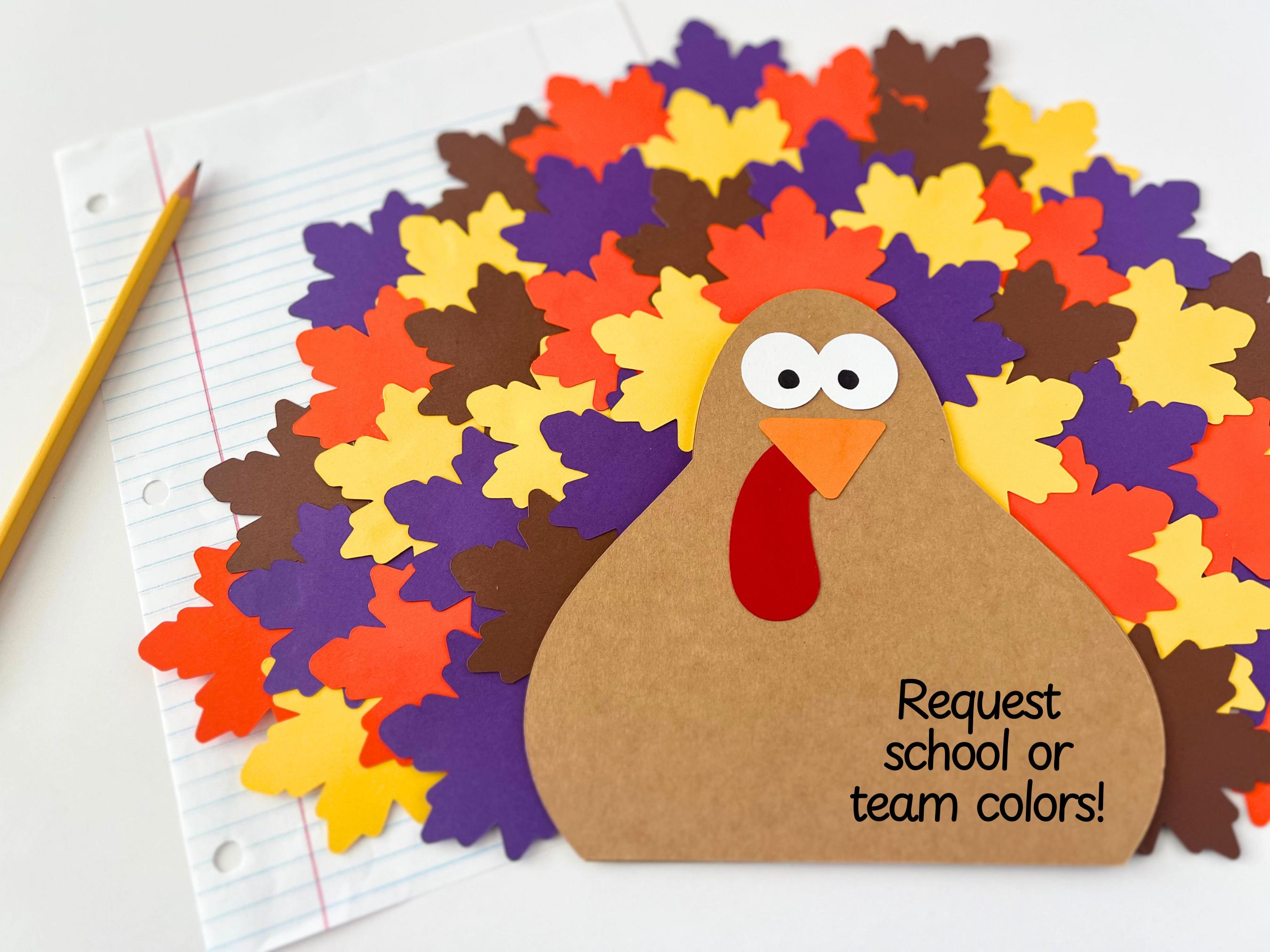 Bulk Fall Craft Turkey Kids Fall Leaf Classroom Art Fall Bulletin Board ...