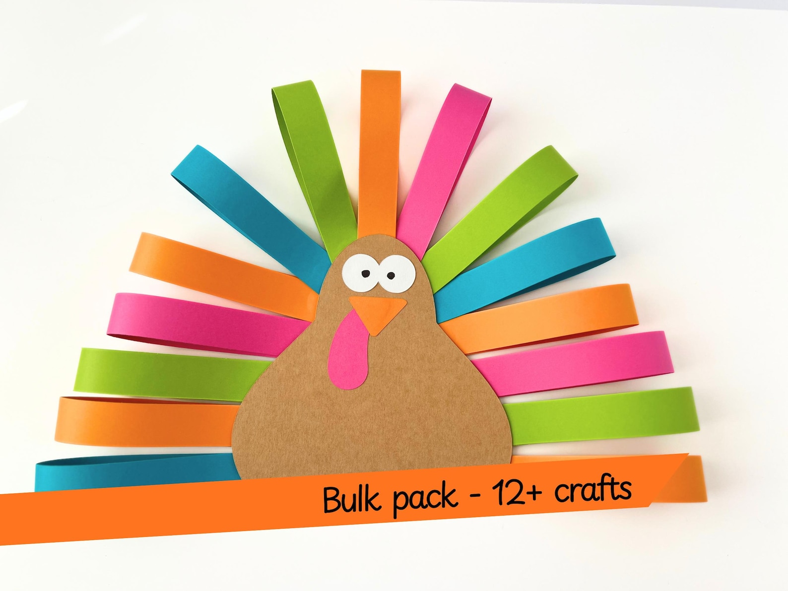 Bulk Fall Craft Turkey Fall Classroom Craft Kid Bright Thanksgiving ...