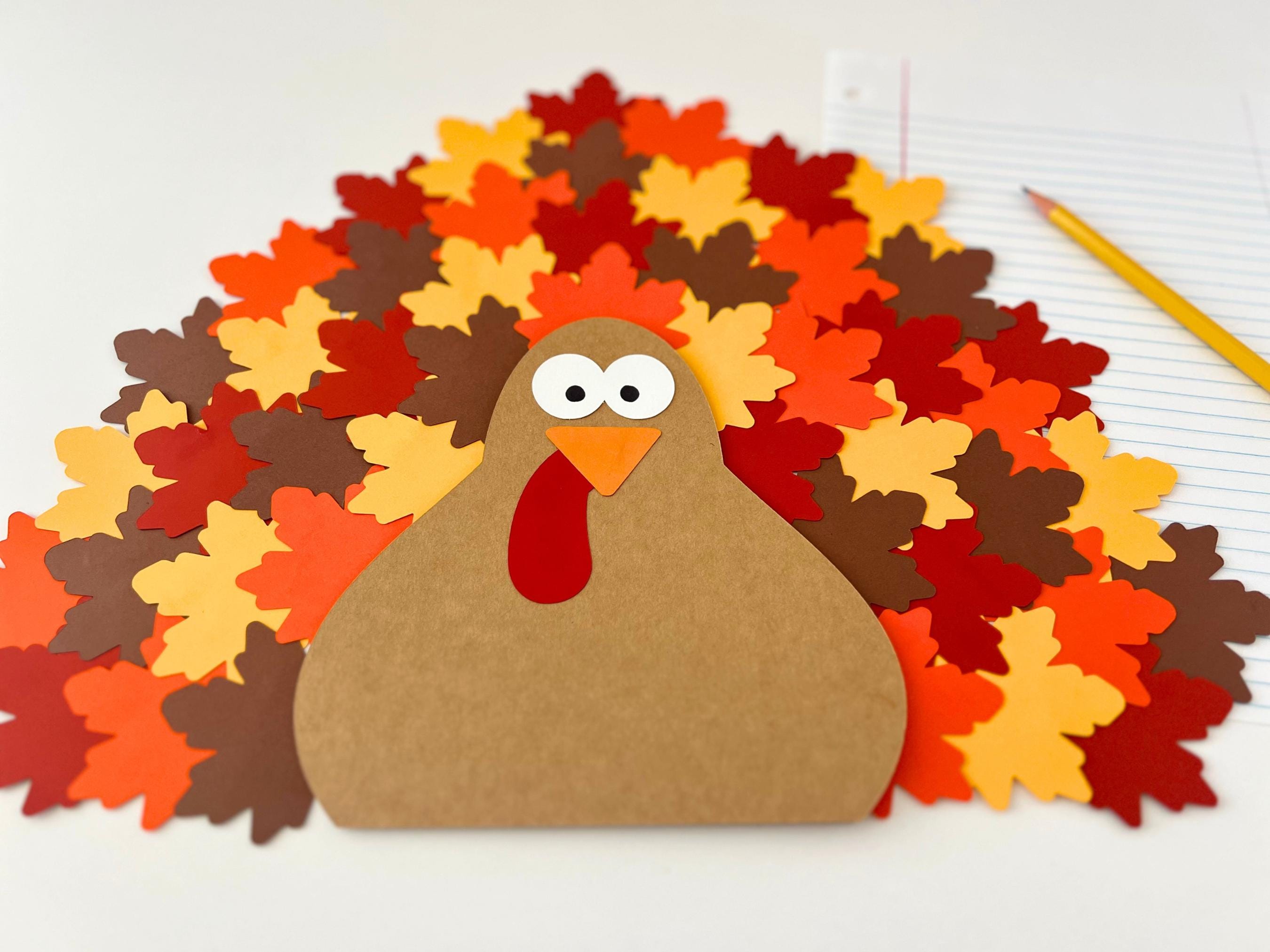 Bulk Fall Craft Turkey Kids Fall Leaf Classroom Art Fall Bulletin Board ...
