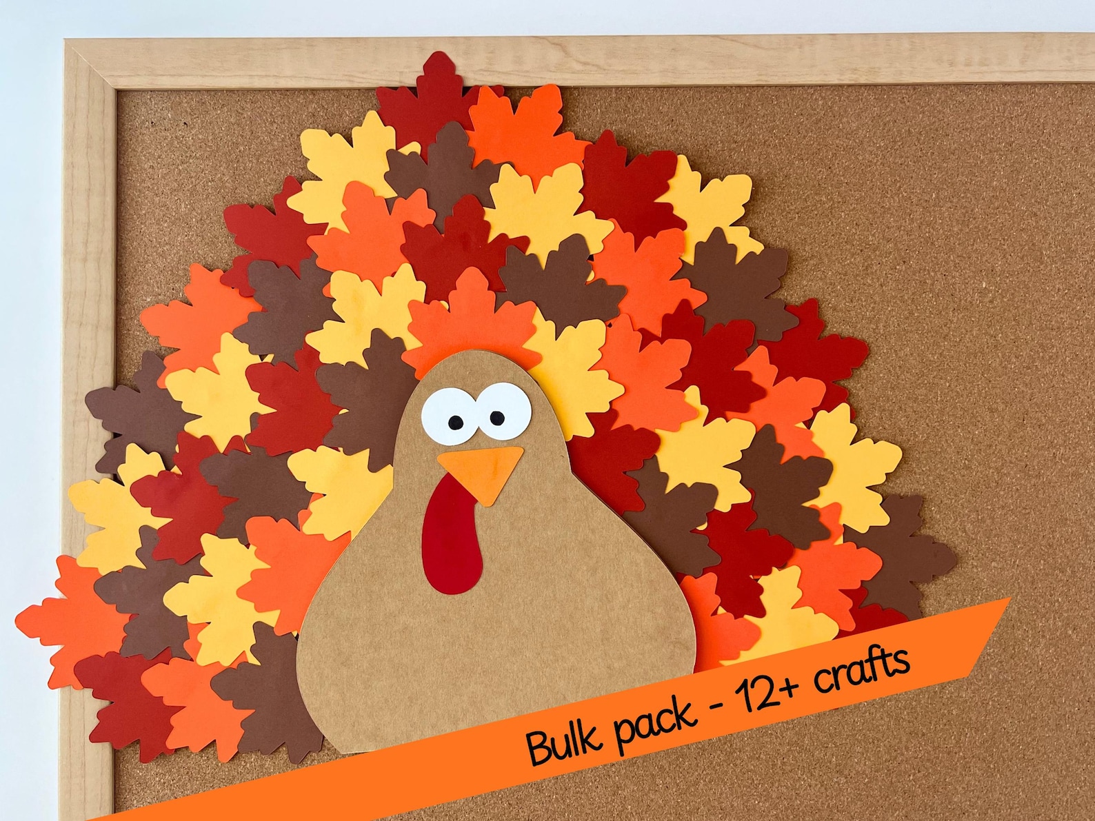 Bulk Fall Craft Turkey Kids Fall Leaf Classroom Art Fall Bulletin Board ...