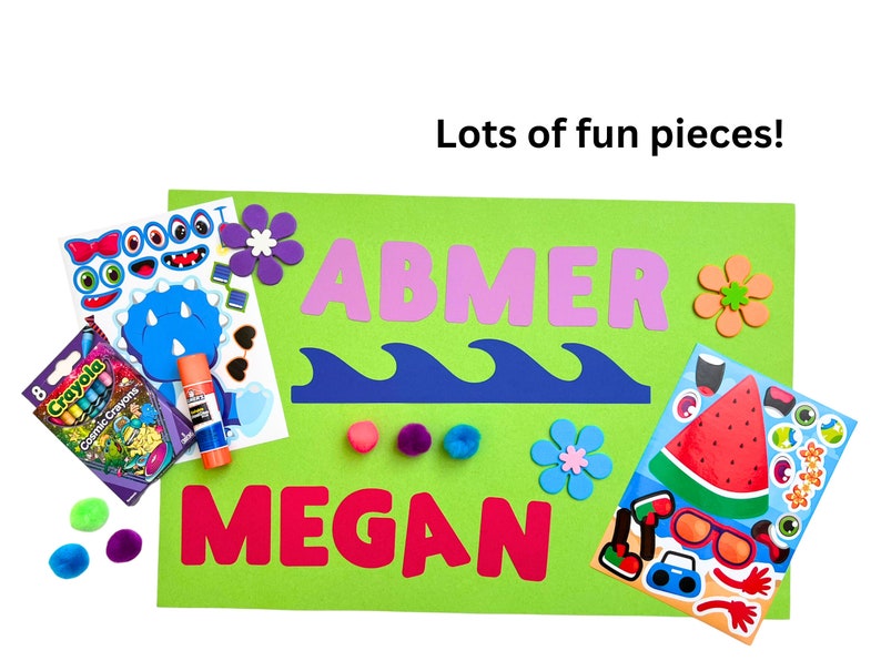 Kids Craft Box, Summer Vacation Kids Crafts, Assorted Craft Supplies ...