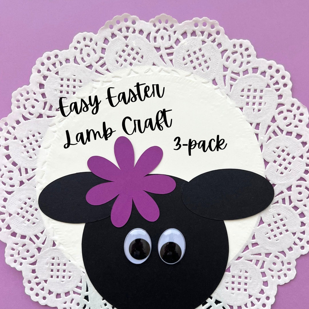 Easter Lamb Craft for Kids 3-pack With Glue. Easy Family Easter Craft ...