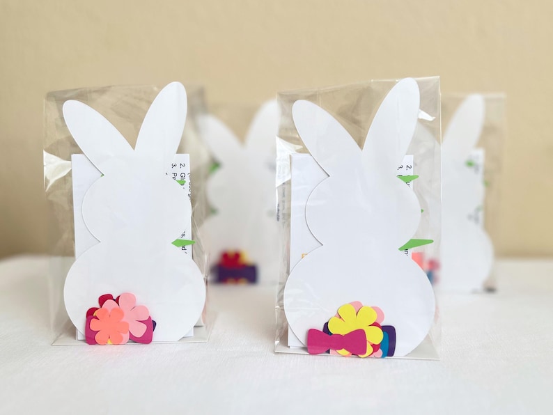 Bunny Craft Kids Easter Party Favor Spring Goodie Bag Easter Basket ...