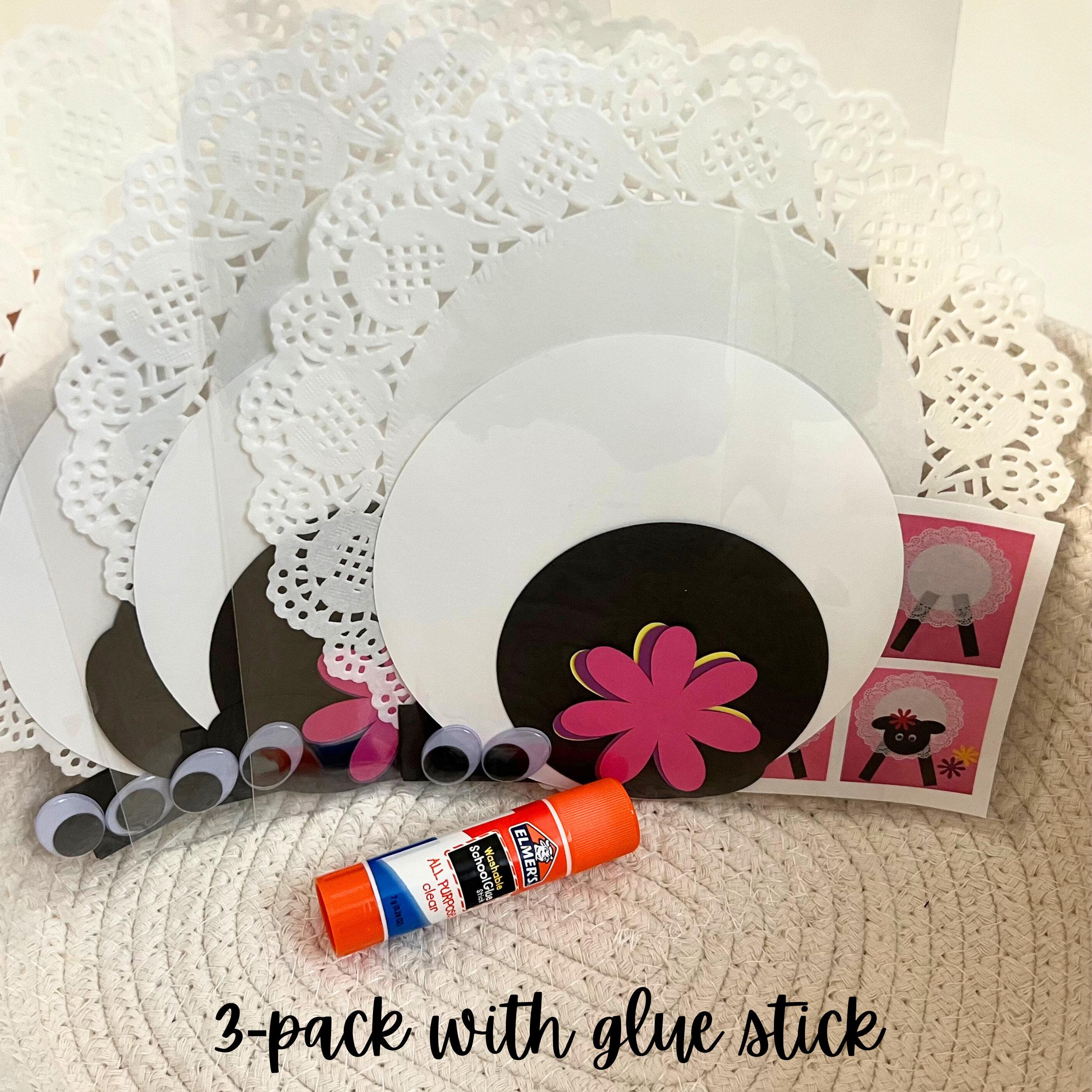 Easter Lamb Craft for Kids 3-pack With Glue. Easy Family Easter Craft ...