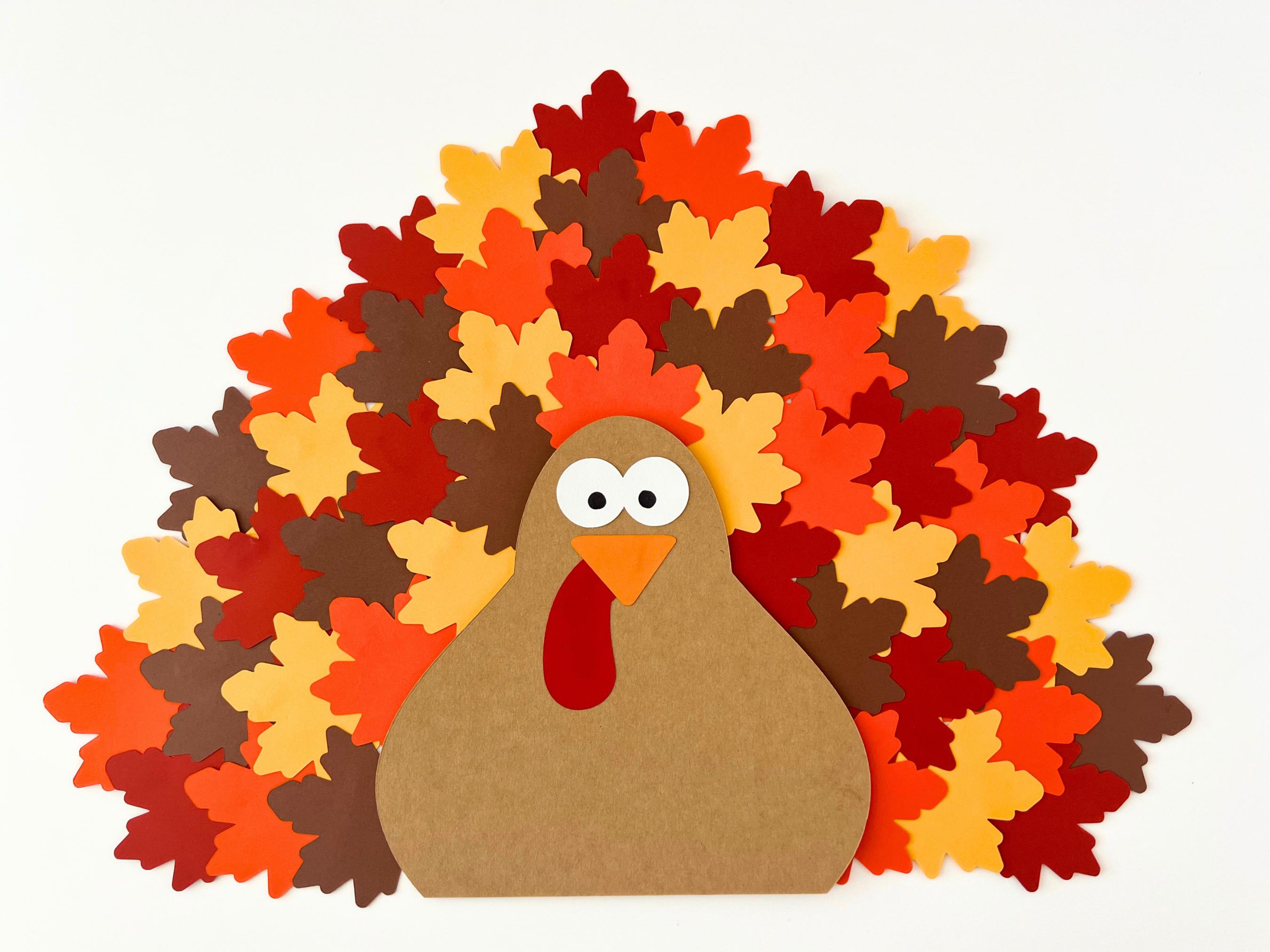 Bulk Fall Craft Turkey Kids Fall Leaf Classroom Art Fall Bulletin Board ...