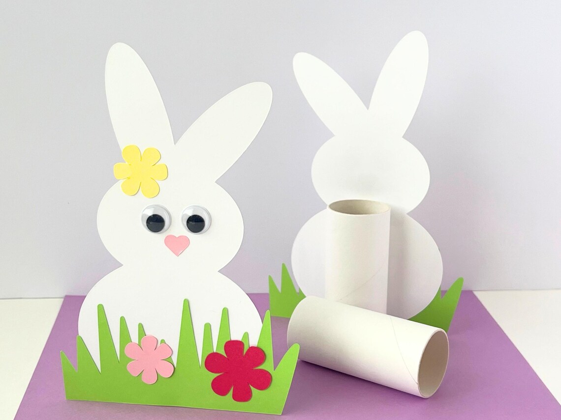 Bunny Craft Kids Easter Party Favor Spring Goodie Bag Easter Basket ...