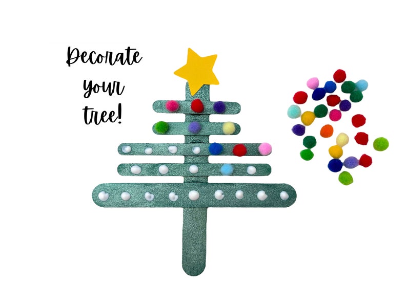 Christmas Craft Kids Holiday Tree Craft Christmas Activity Busy Family ...