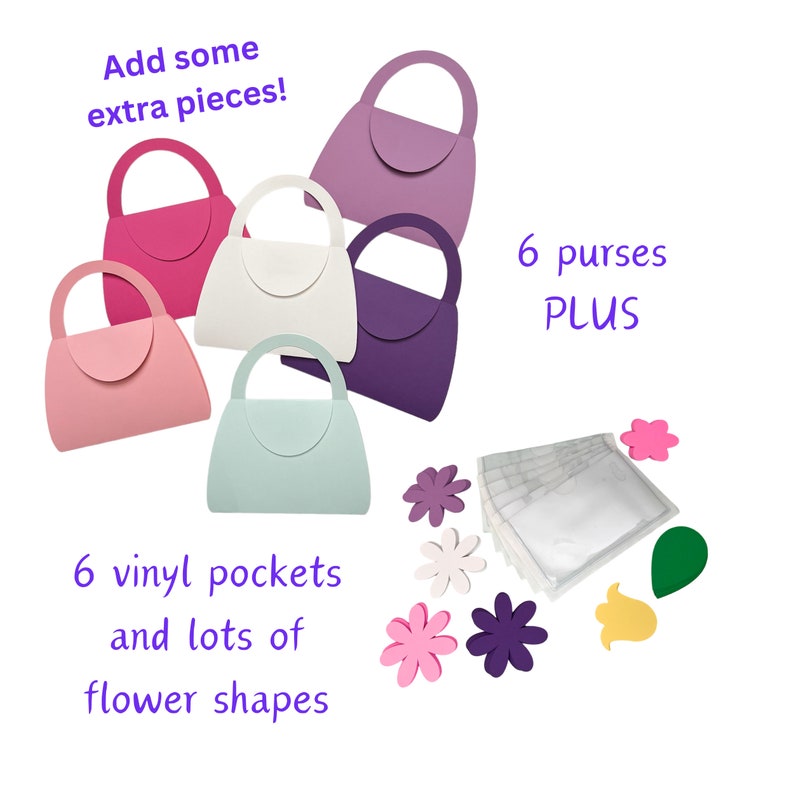 6-pack Paper Purses for Mother's Day, Easy Paper Purse Party Craft ...