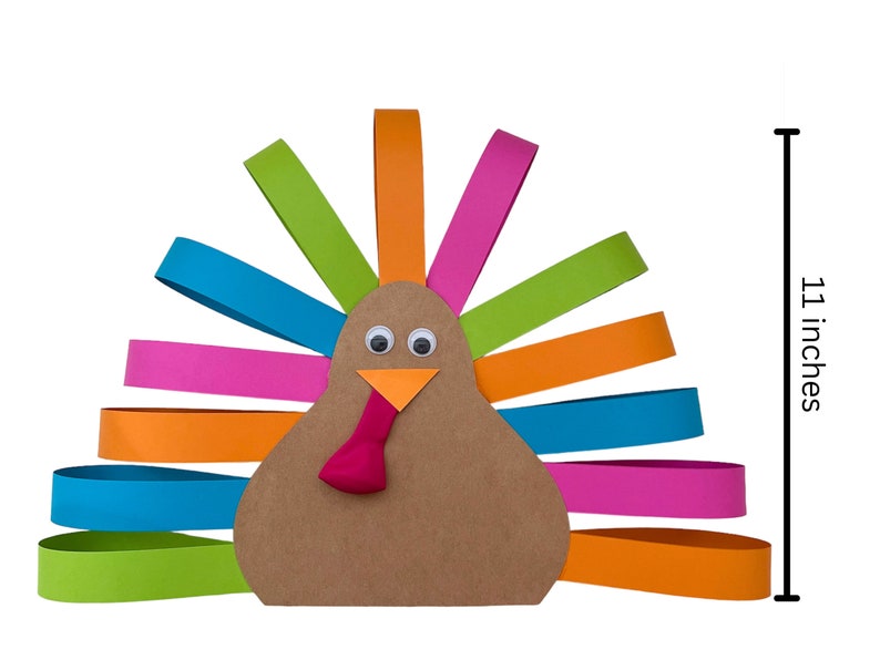 12+ Bulk Classroom Thanksgiving Turkey Craft Kids Bright Fall Craft ...