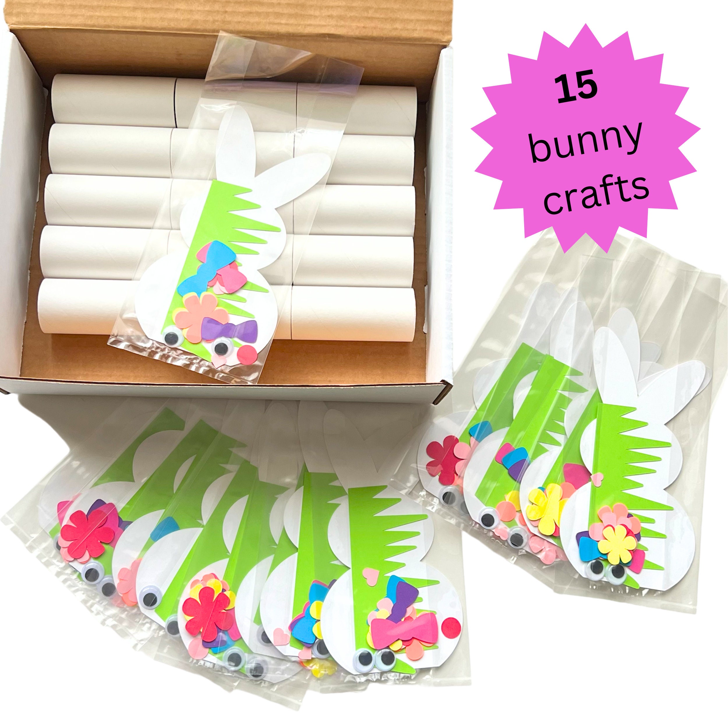 Bulk Bunny Craft Kids Easy Spring Craft for Classroom Kids Easter Bunny ...