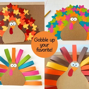 Bulk Fall Craft Turkey Kids Fall Leaf Classroom Art Fall Bulletin Board ...