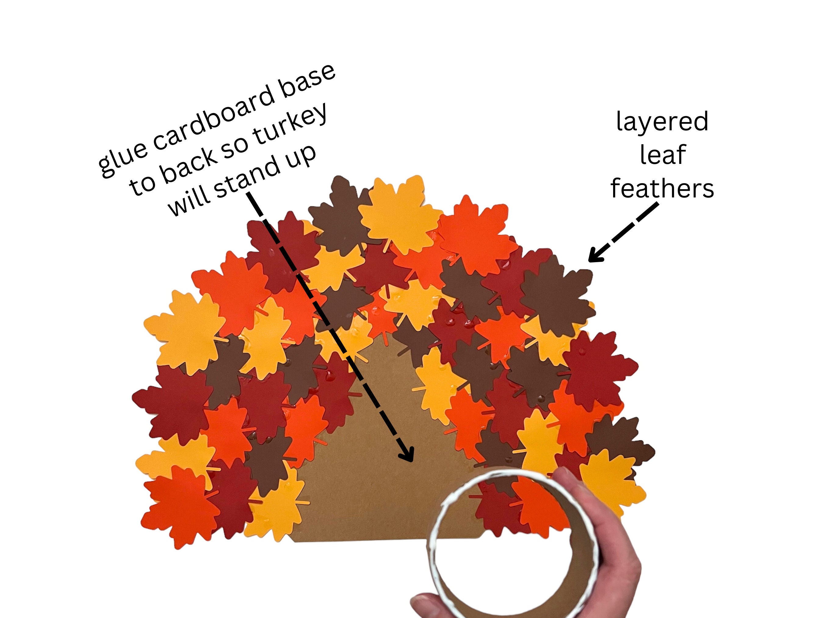 Thanksgiving Turkey Kid Craft Fall Leaves DIY Thanksgiving Decor Fall ...