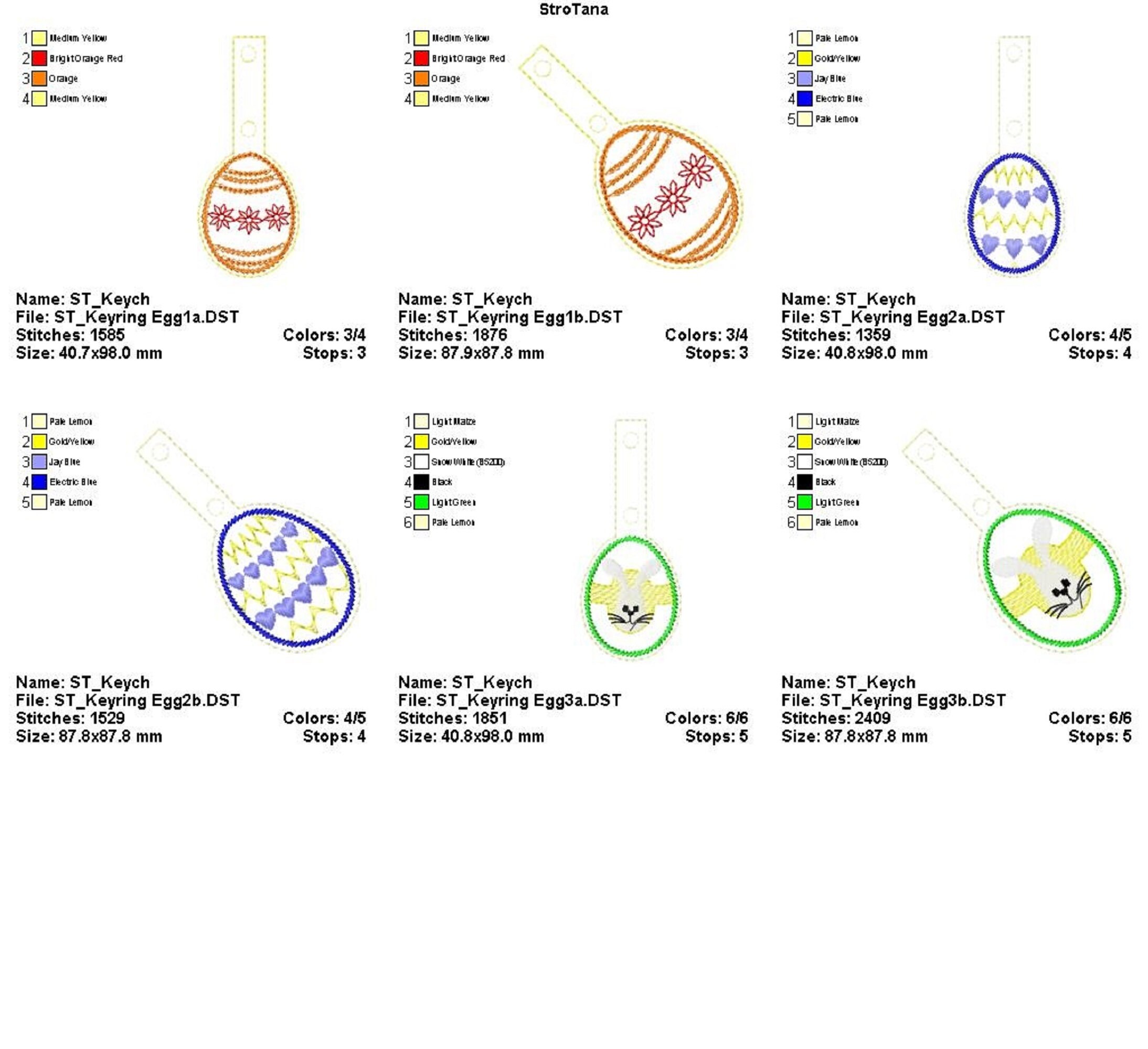 ITH Snap Tab Easter Egg Key Fob Design Easter Egg Machine - Etsy