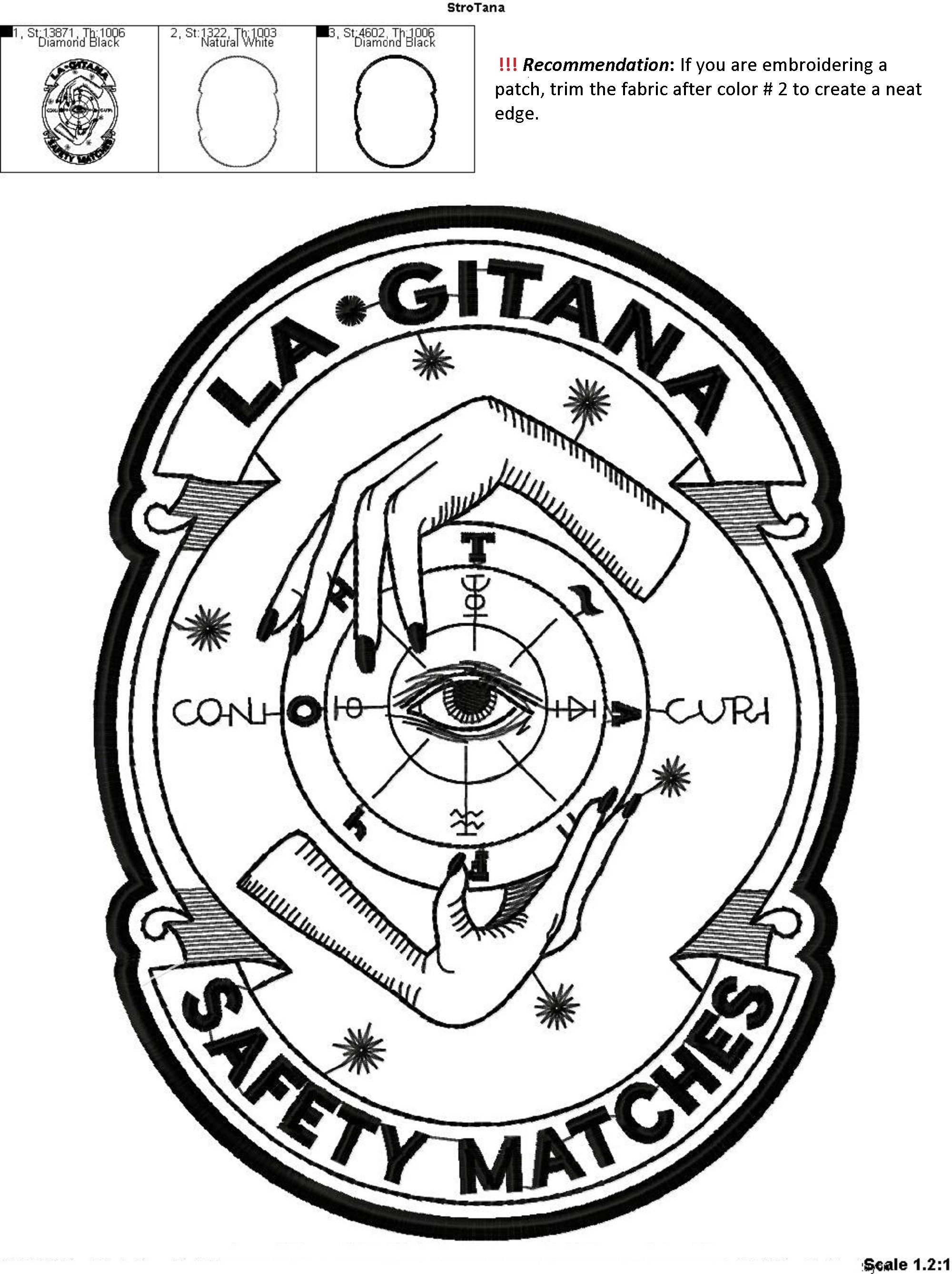 Hand Eye Patch Embroidery Design, Magical Talisman Applique (digital ...